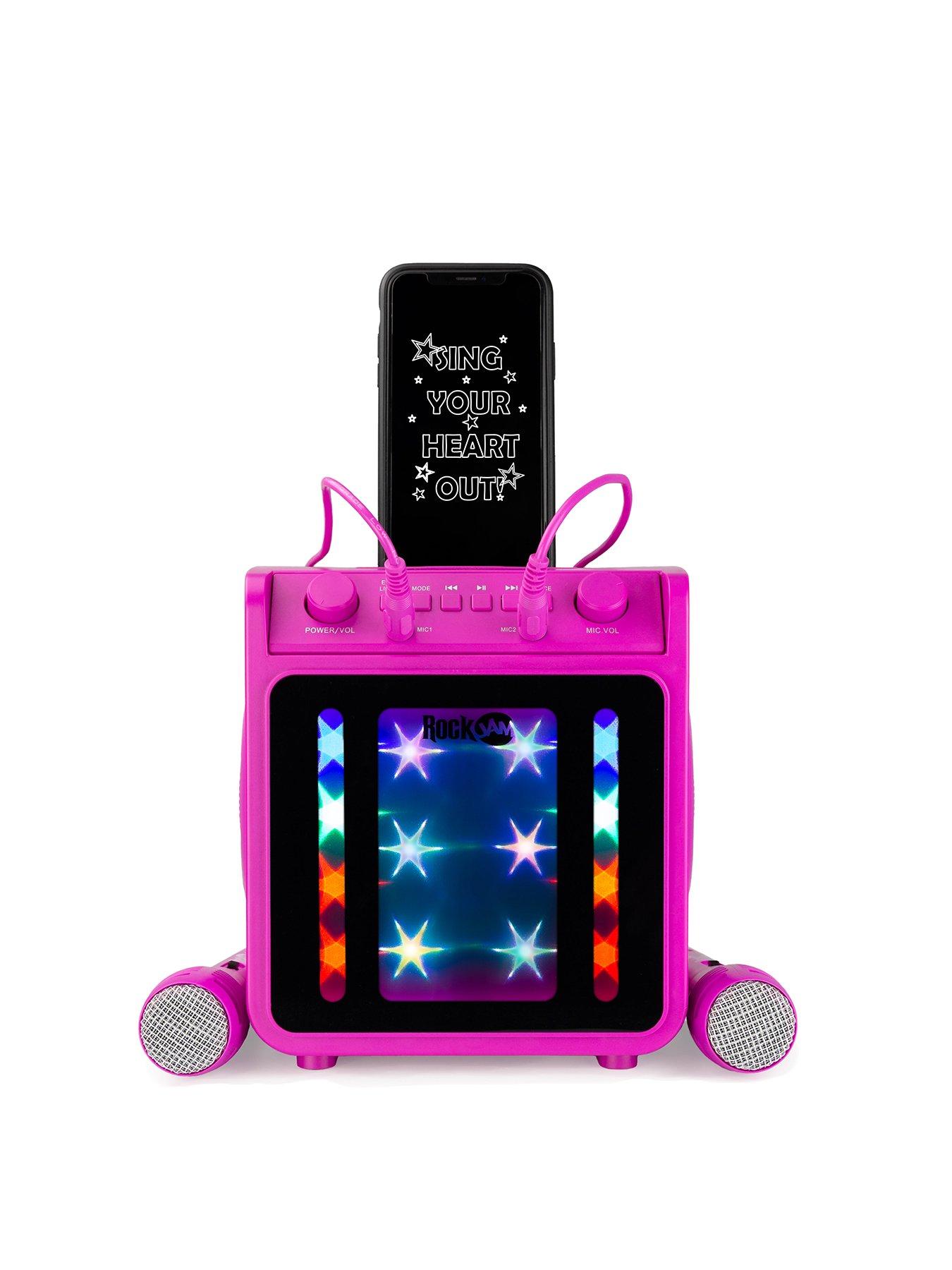 RockJam 10-Watt Rechargeable Bluetooth Karaoke Machine with Two ...