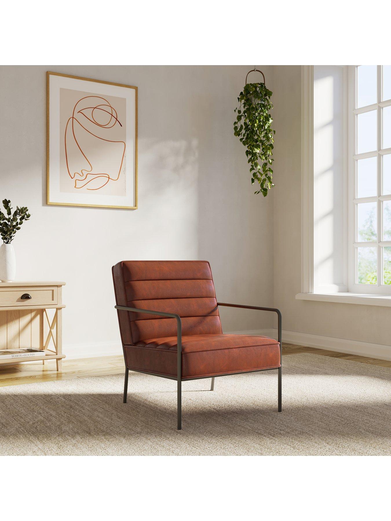 Very Home Bookham Faux Leather Accent Chair | Littlewoods