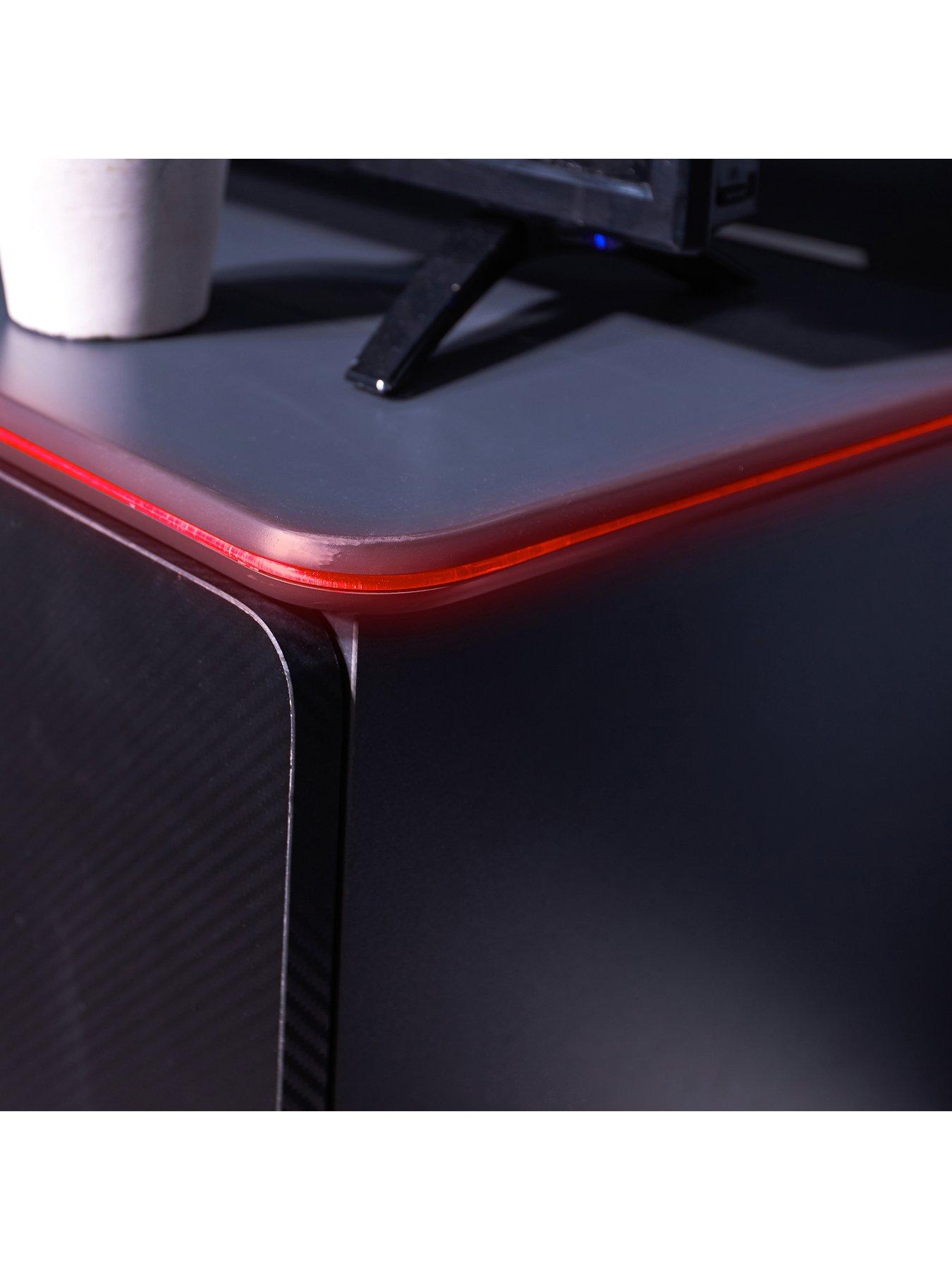 X Rocker Carbon-tek TV Media Unit with Neo Fibre LED Lights ...