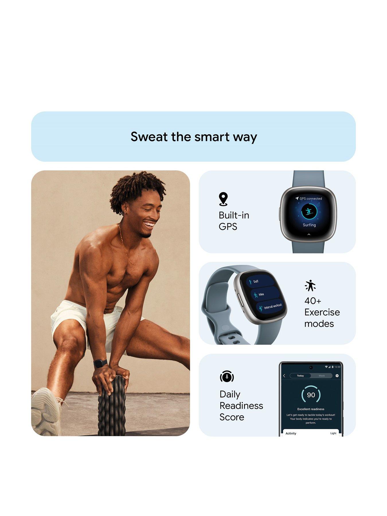 Fitbit Versa 4 Fitness Smartwatch - built-in GPS, 6-day battery life ...
