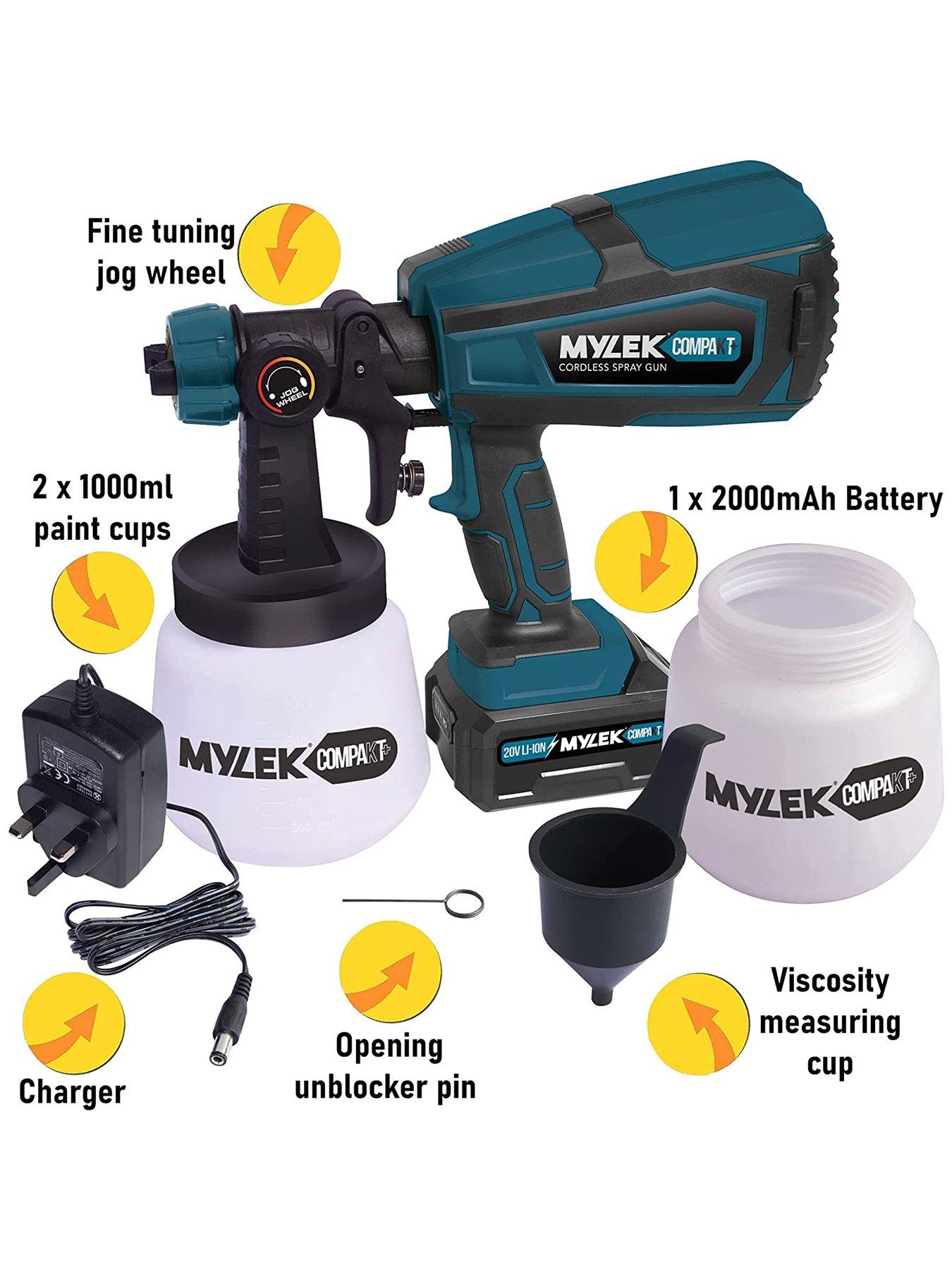 Mylek Compakt Cordless Paint Sprayer Kit 20V littlewoods