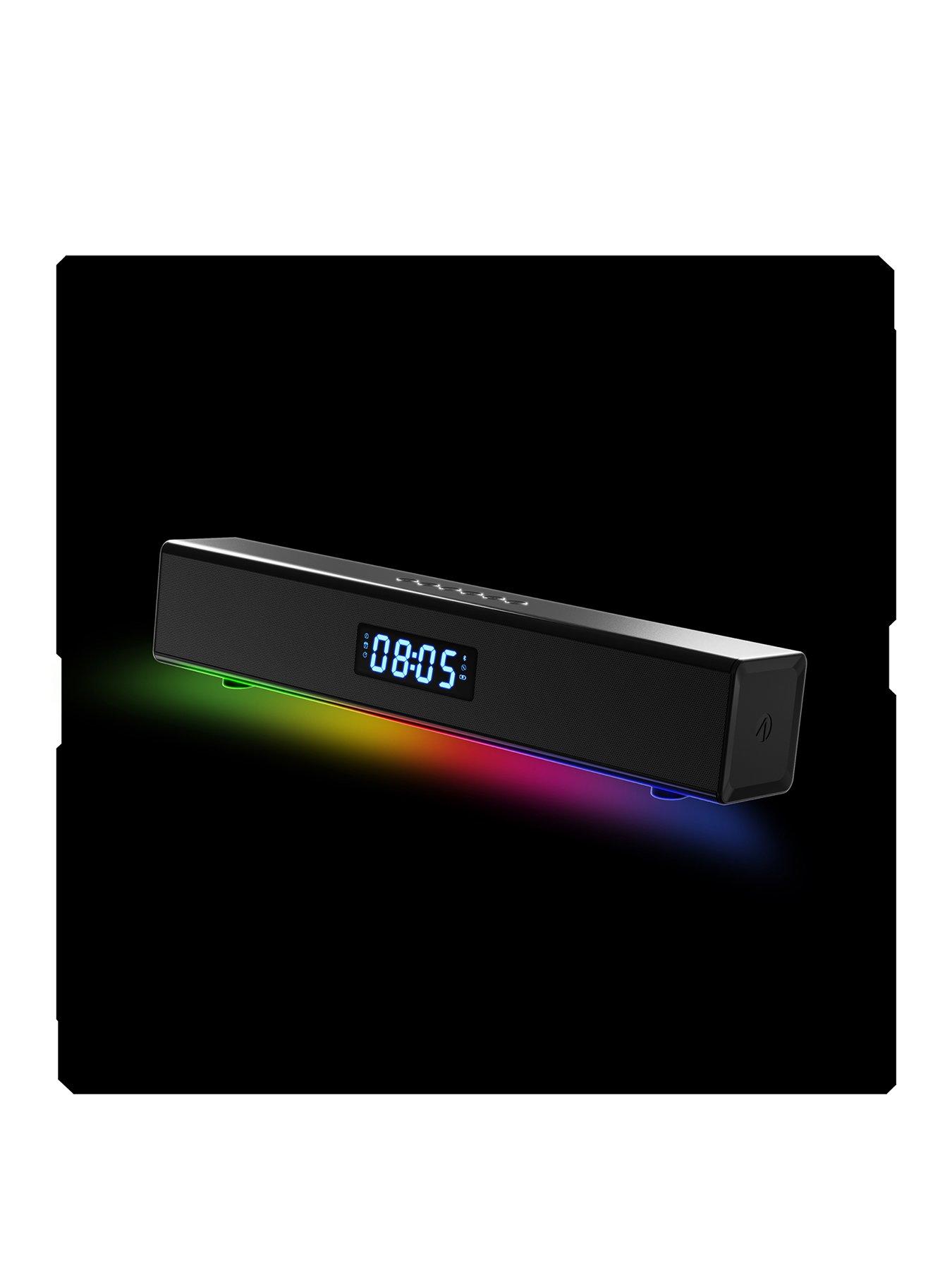 Stealth LED Light-Up Rechargeable, Portable Soundbar for Gaming, Music ...