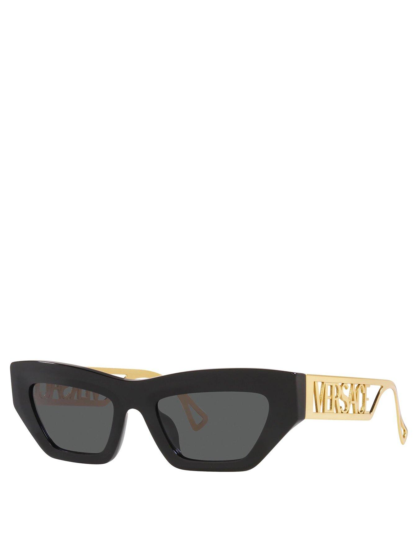 VERSACE Round Sunglasses -Black | Littlewoods