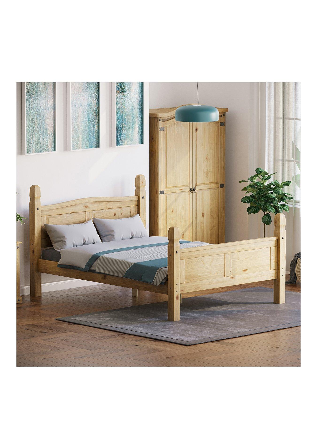 Vida Designs Corona Solid Pine Bed Frame - High Foot End | littlewoods.com