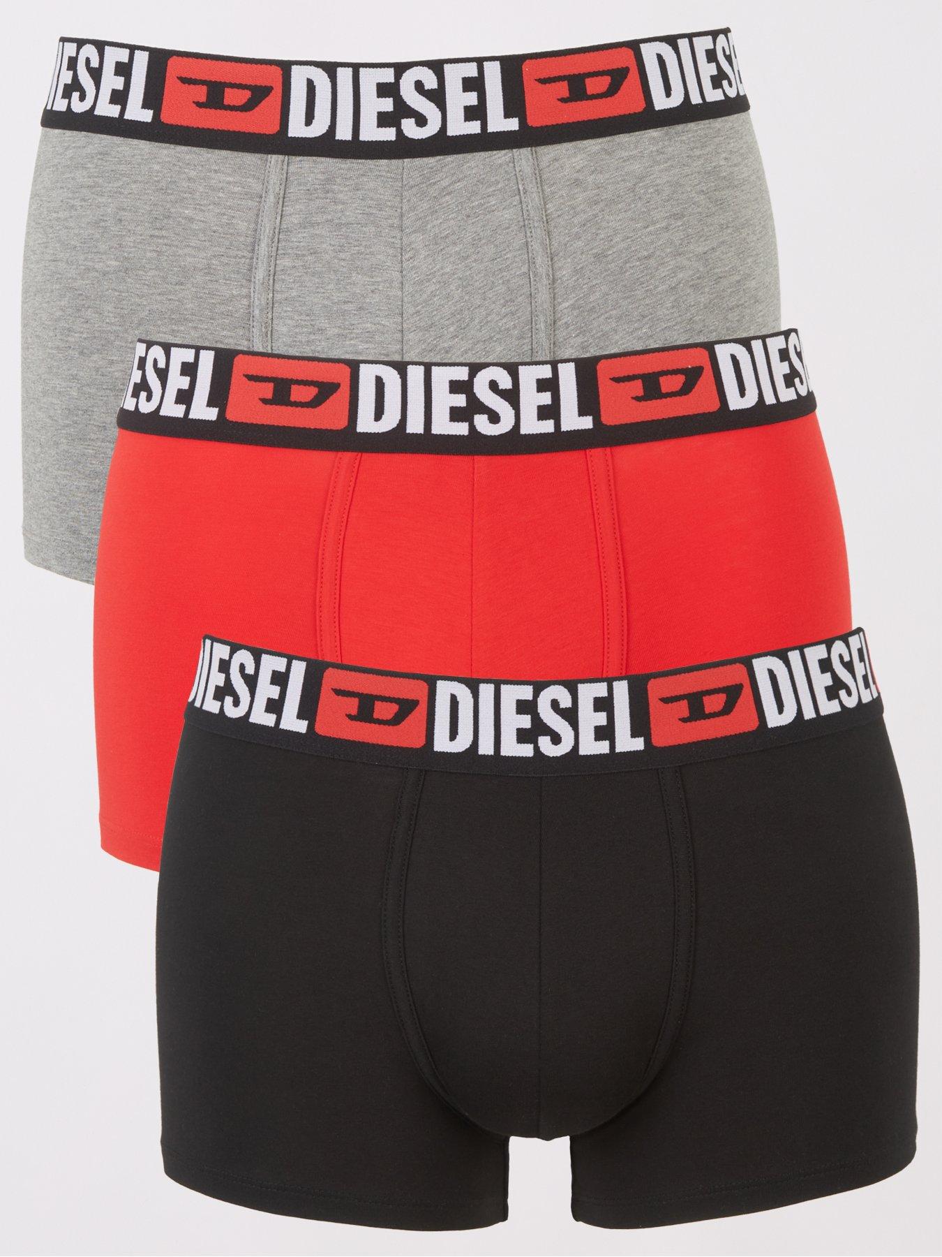 Diesel 3-Pack Logo Waistband Boxers - Multi | littlewoods.com