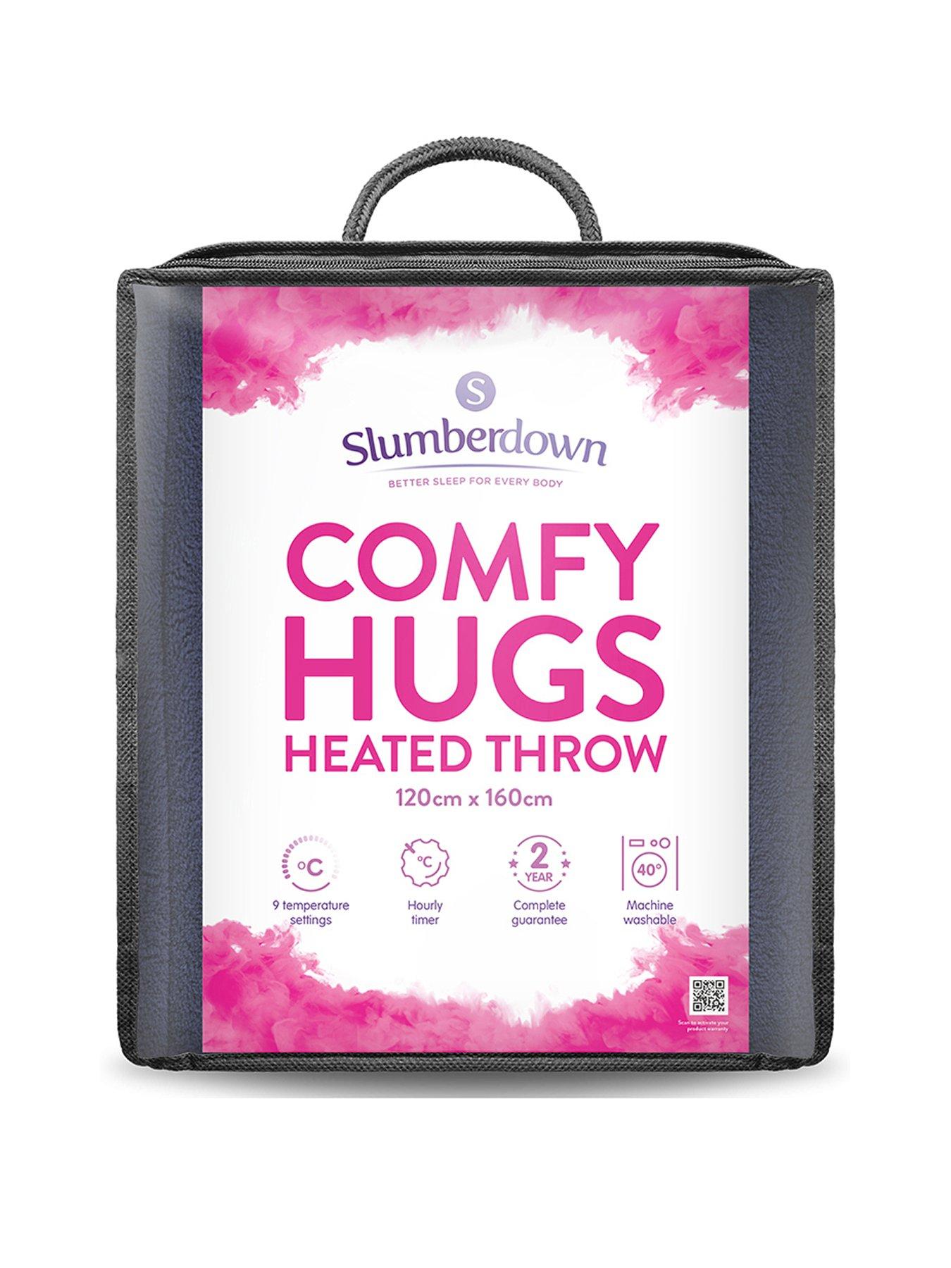 Slumberdown Comfy Hugs Heated Throw - Navy Blue | Littlewoods