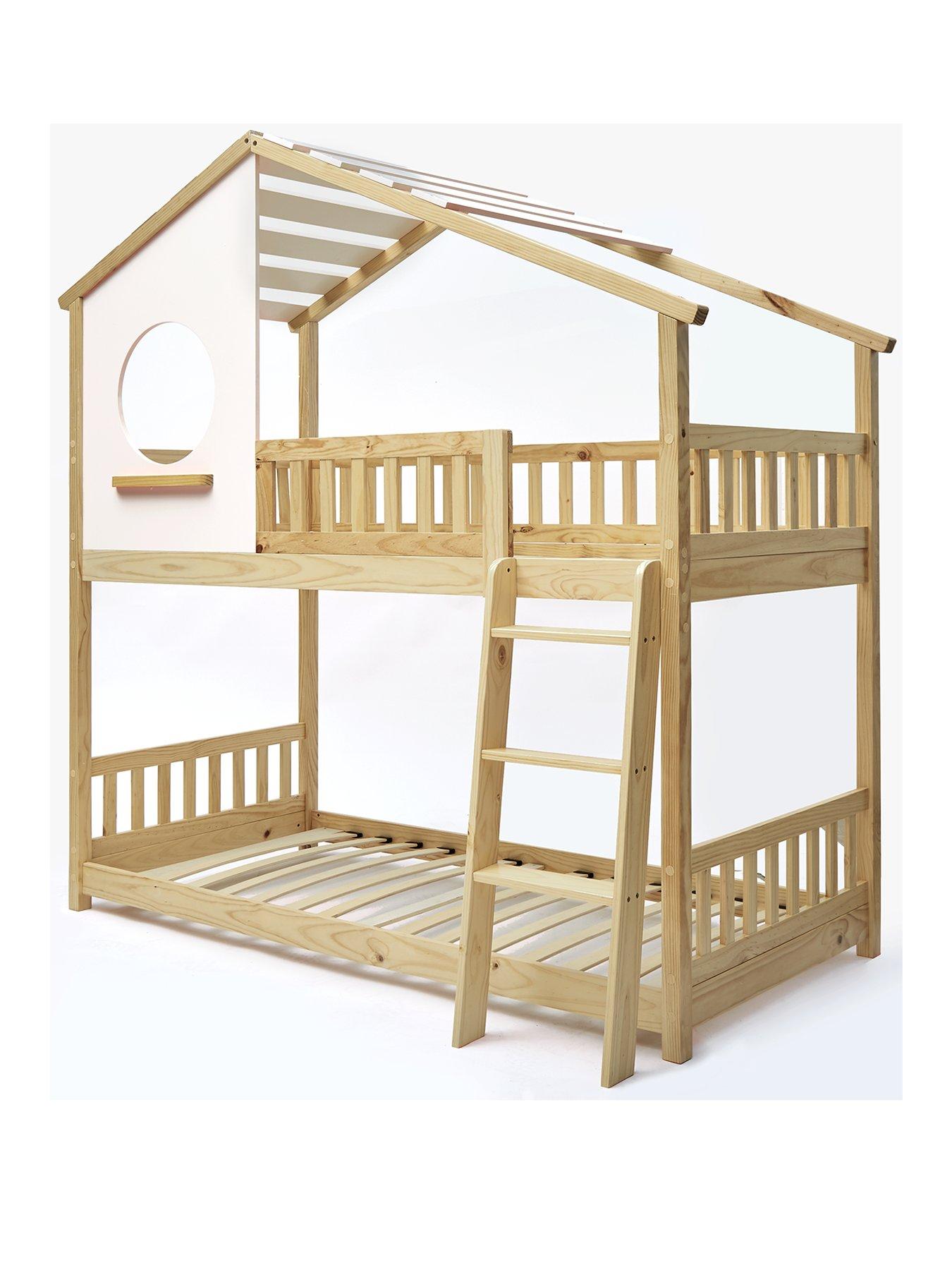 Very Home Pixie Solid Pine Bunk Bed with Mattress Options (Buy and SAVE ...