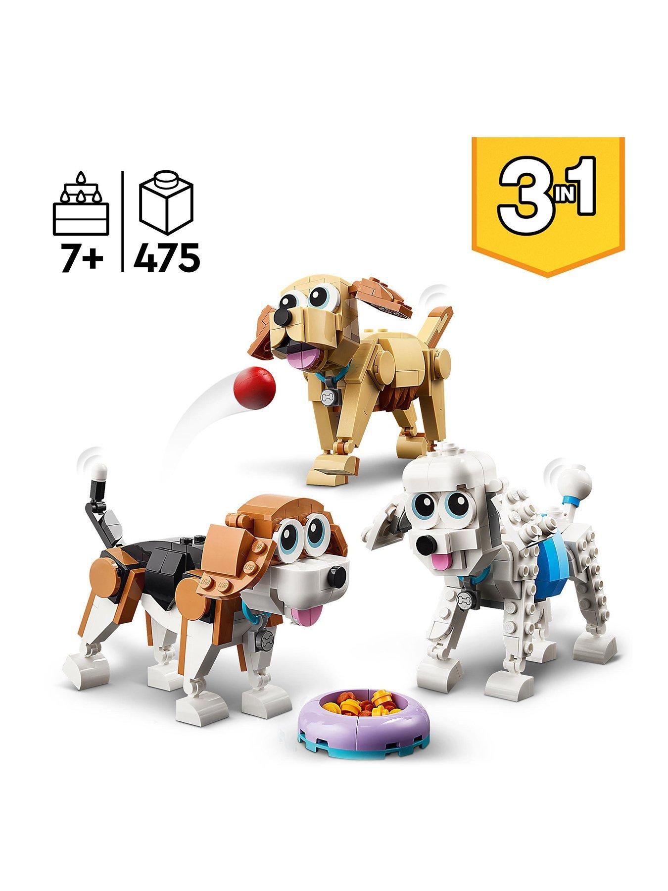 LEGO Creator 3 in 1 Adorable Dogs Animal Toys 31137 | littlewoods.com