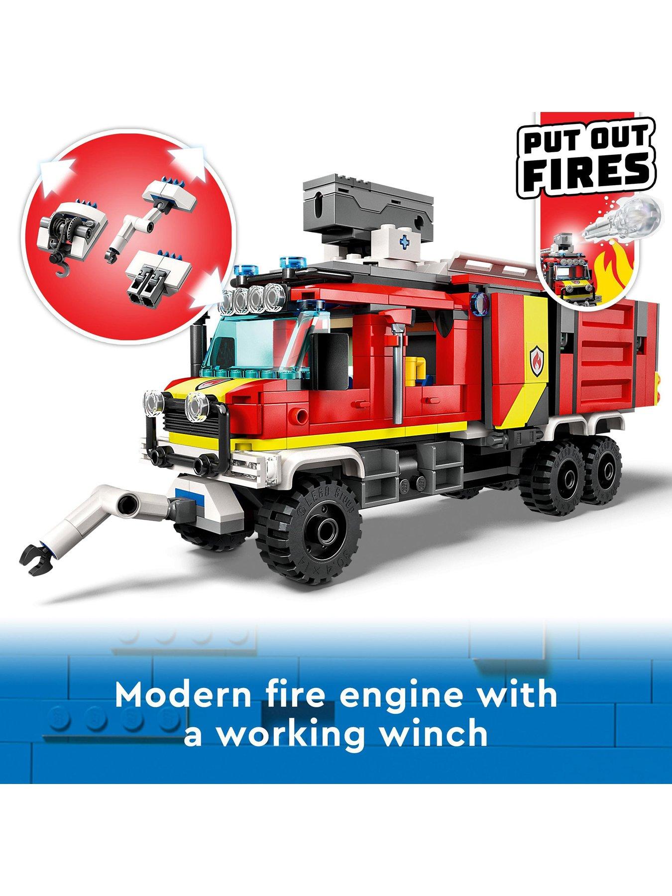 LEGO City Fire Command Unit Truck Toy 60374 | Littlewoods