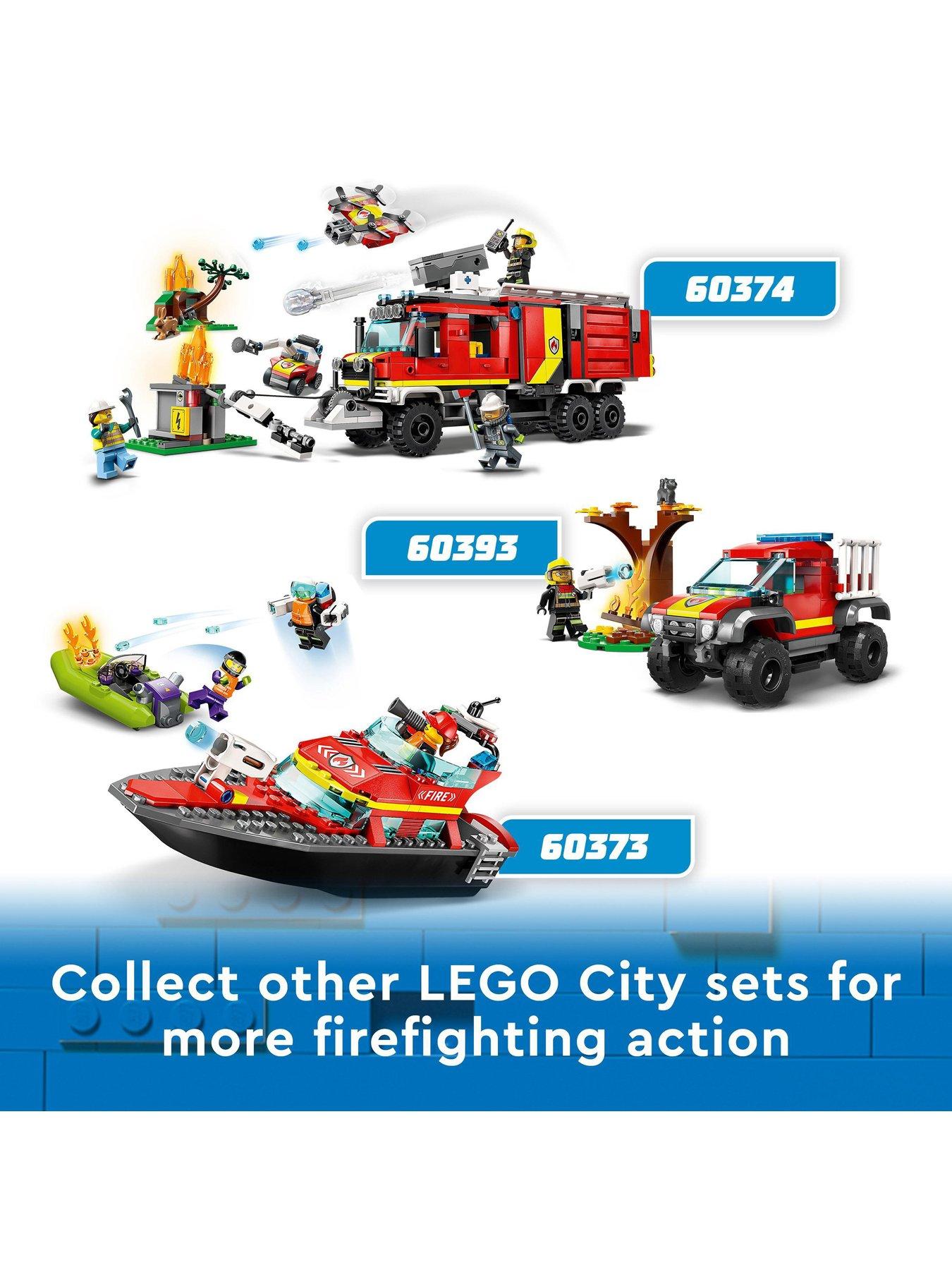 LEGO City Fire Command Unit Truck Toy 60374 | Littlewoods