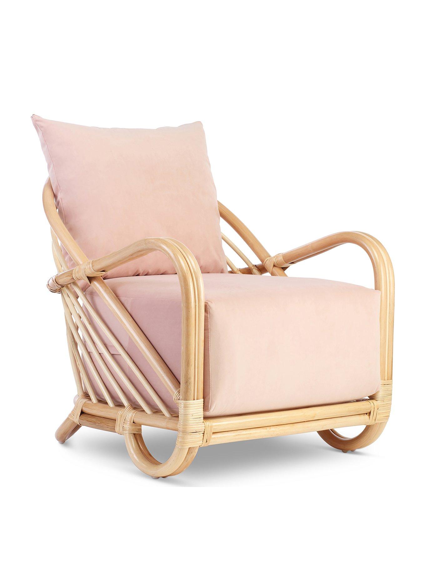 Desser Arch Chair in Velvet Blush | littlewoods.com