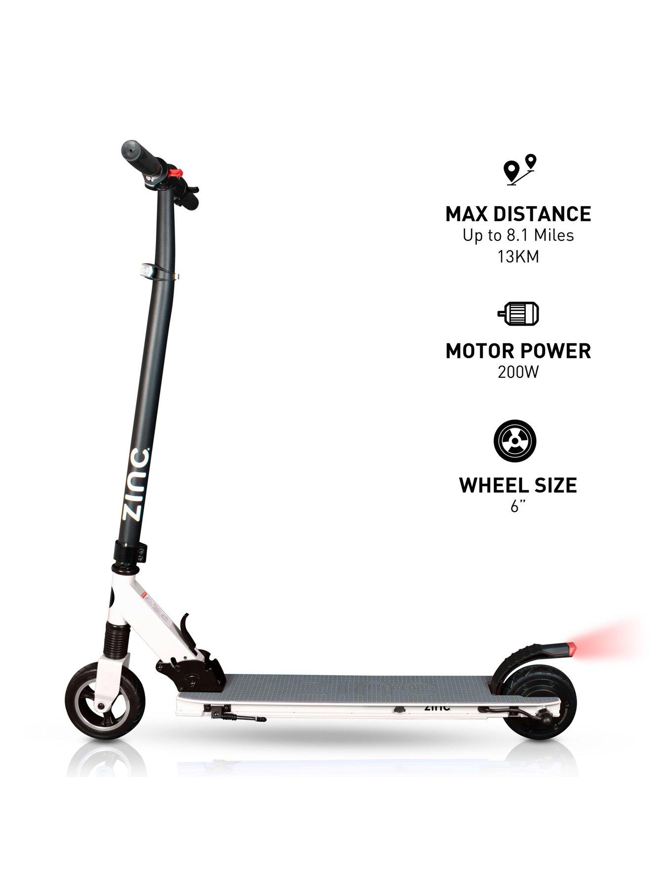 Zinc Folding Electric Pro Scooter - White | littlewoods.com