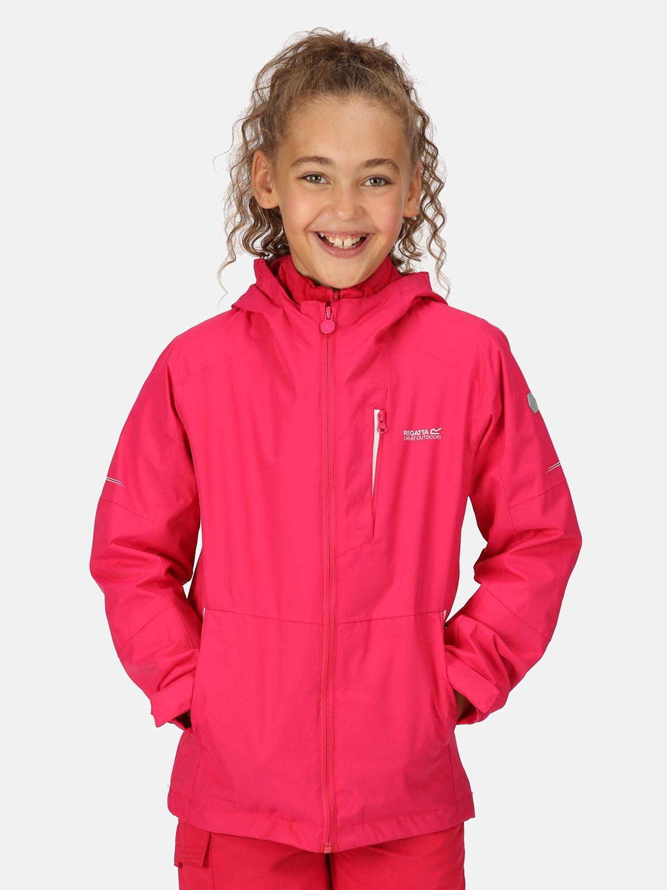 Regatta Junior Girls Calderdale II Waterproof Shell Jacket - Pink ...