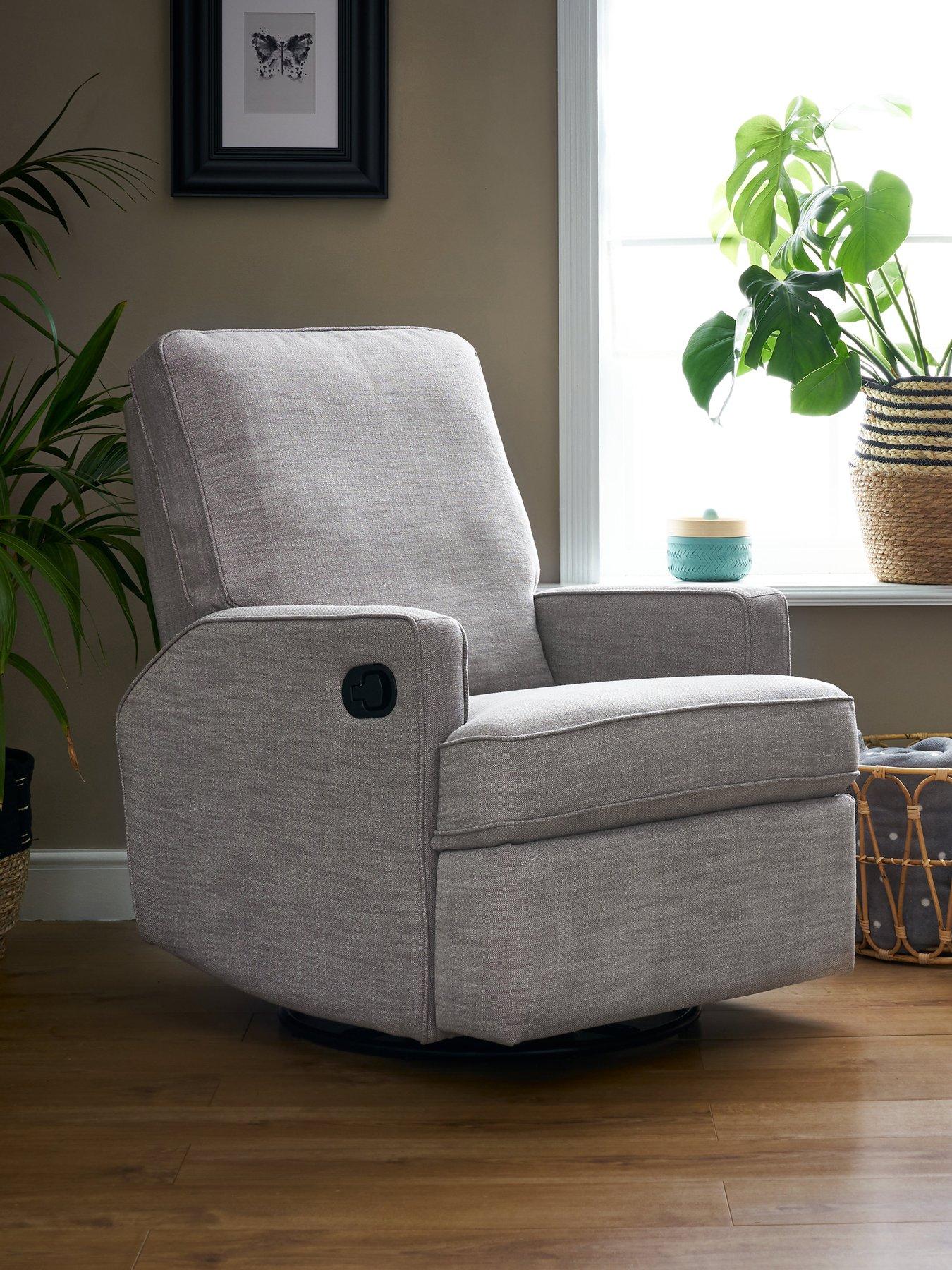 Obaby Madison Swivel Glider Recliner Chair - Pebble | littlewoods.com