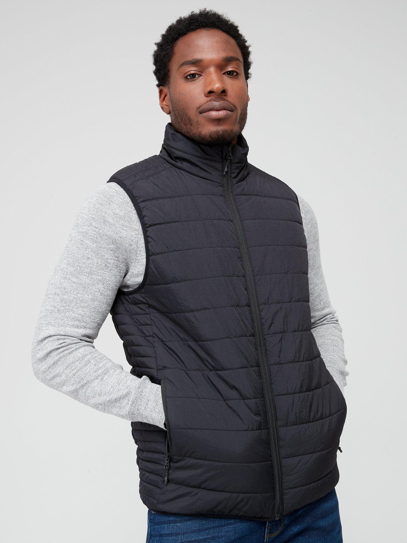 Everyday Crinkle Nylon Lightweight Padded Gilet - Black | littlewoods.com