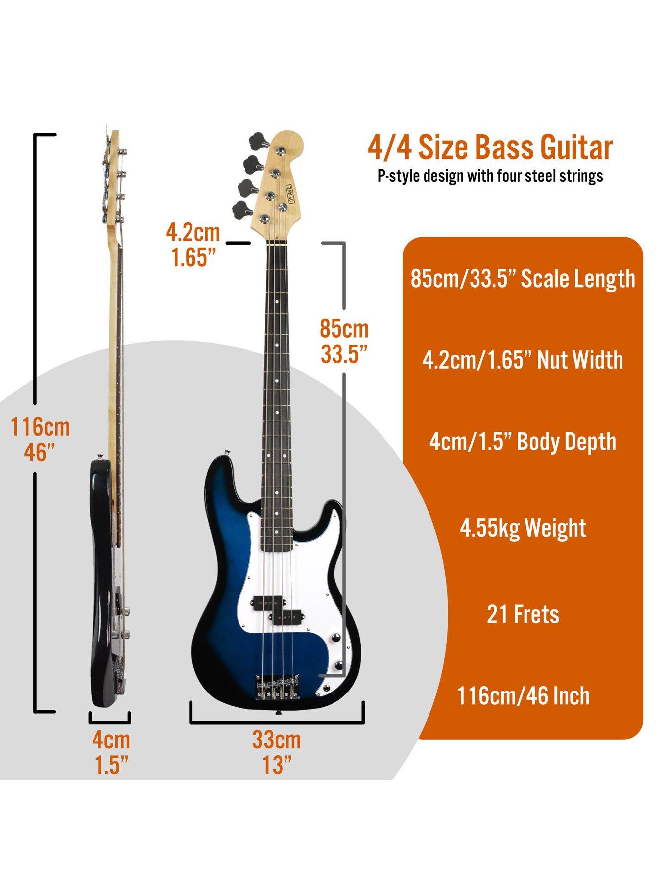 3rd Avenue Full Size Bass Guitar Ultimate Kit with 15W Amp - 6 Months ...