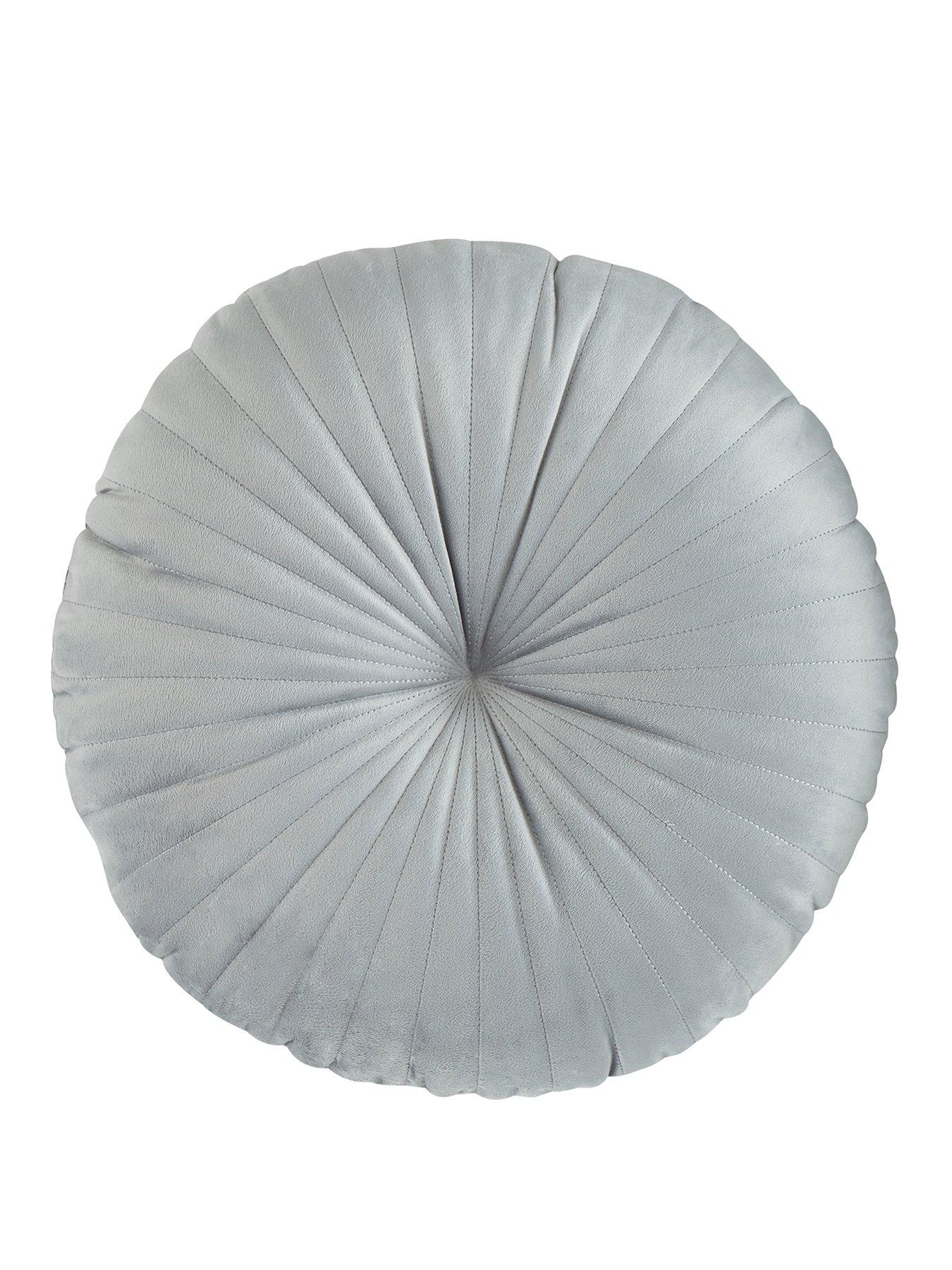 Catherine Lansfield Round Filled Cushion - Grey | littlewoods.com