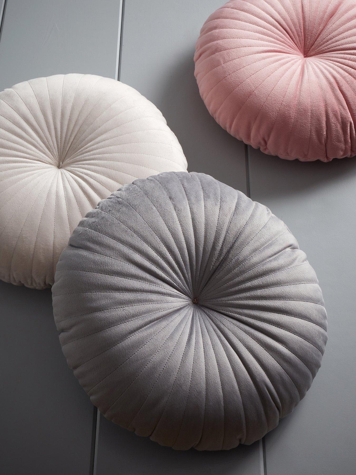 Catherine Lansfield Round Filled Cushion - Grey | Littlewoods
