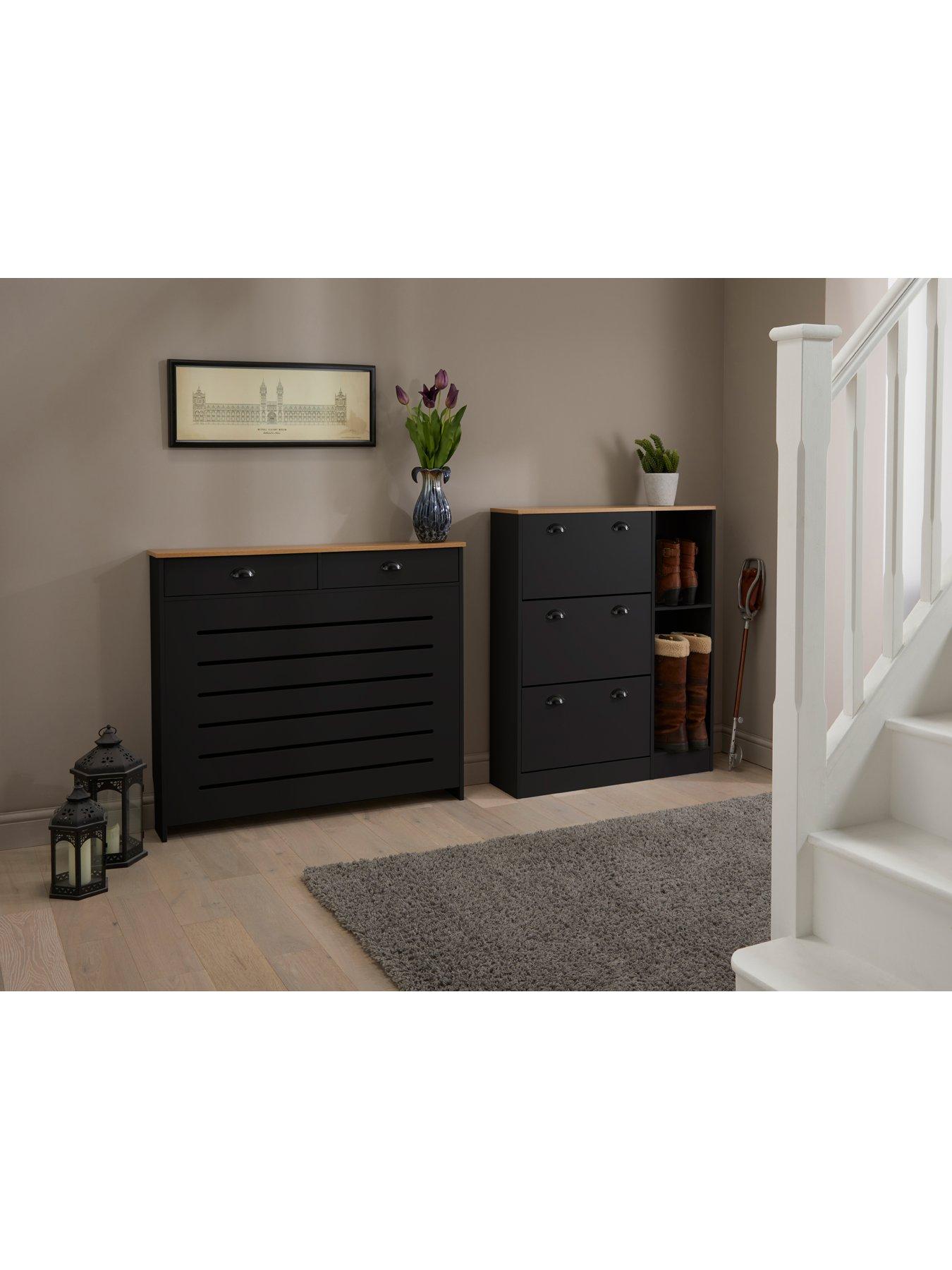Lloyd Pascal Henley Medium Radiator Cover Black | littlewoods.com