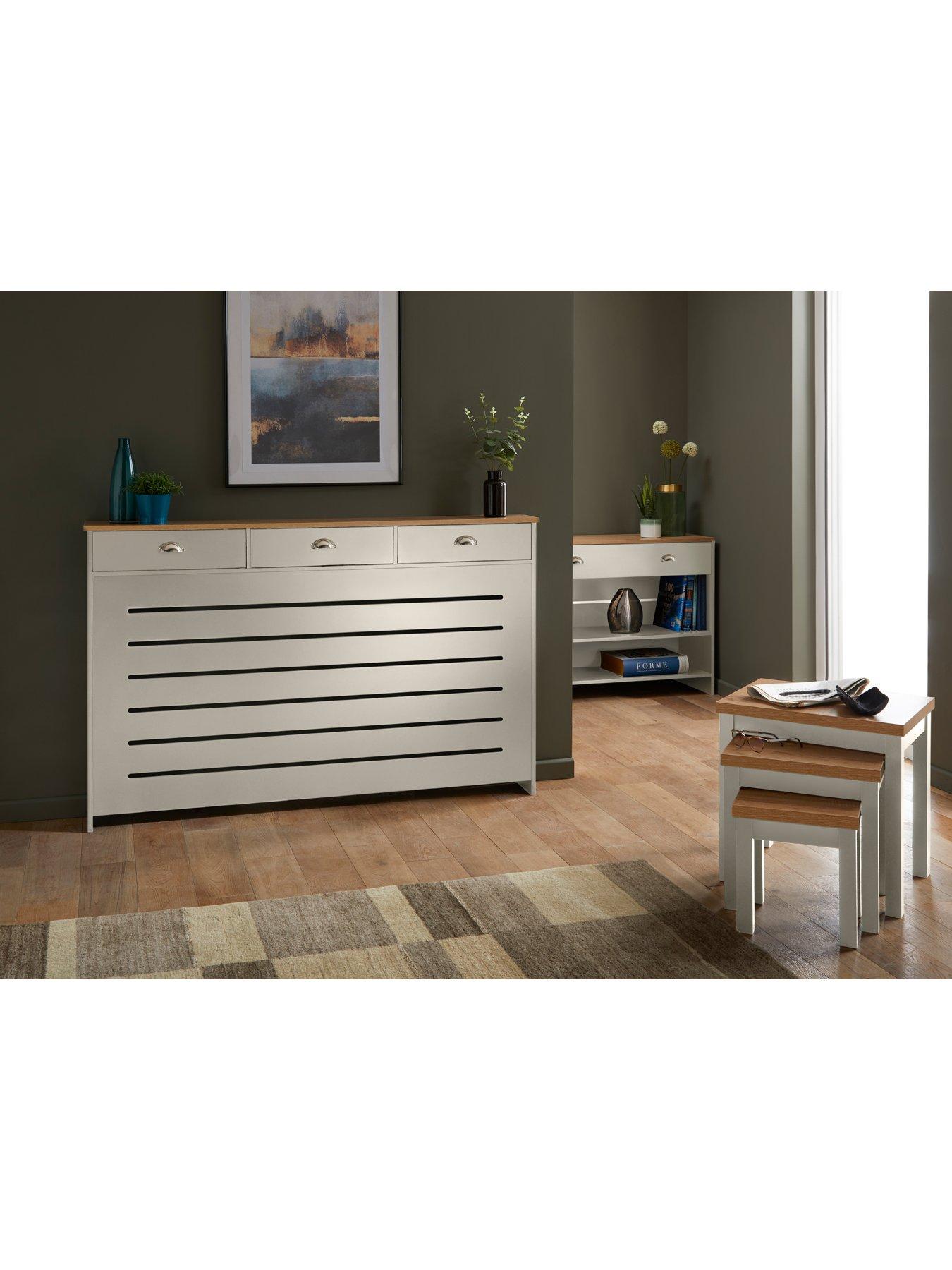 Lloyd Pascal Henley Large Radiator Cover Cream/oak | littlewoods.com