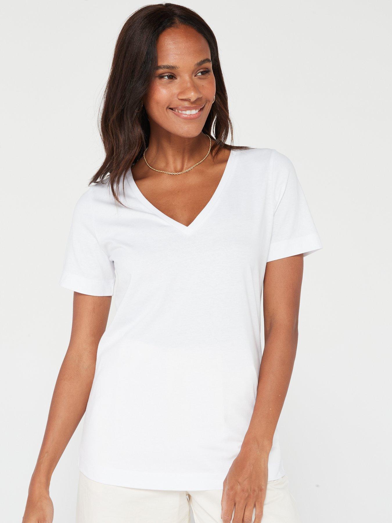 The Very Collection 2 Pack Basic V Neck T-Shirts - Multi | Littlewoods
