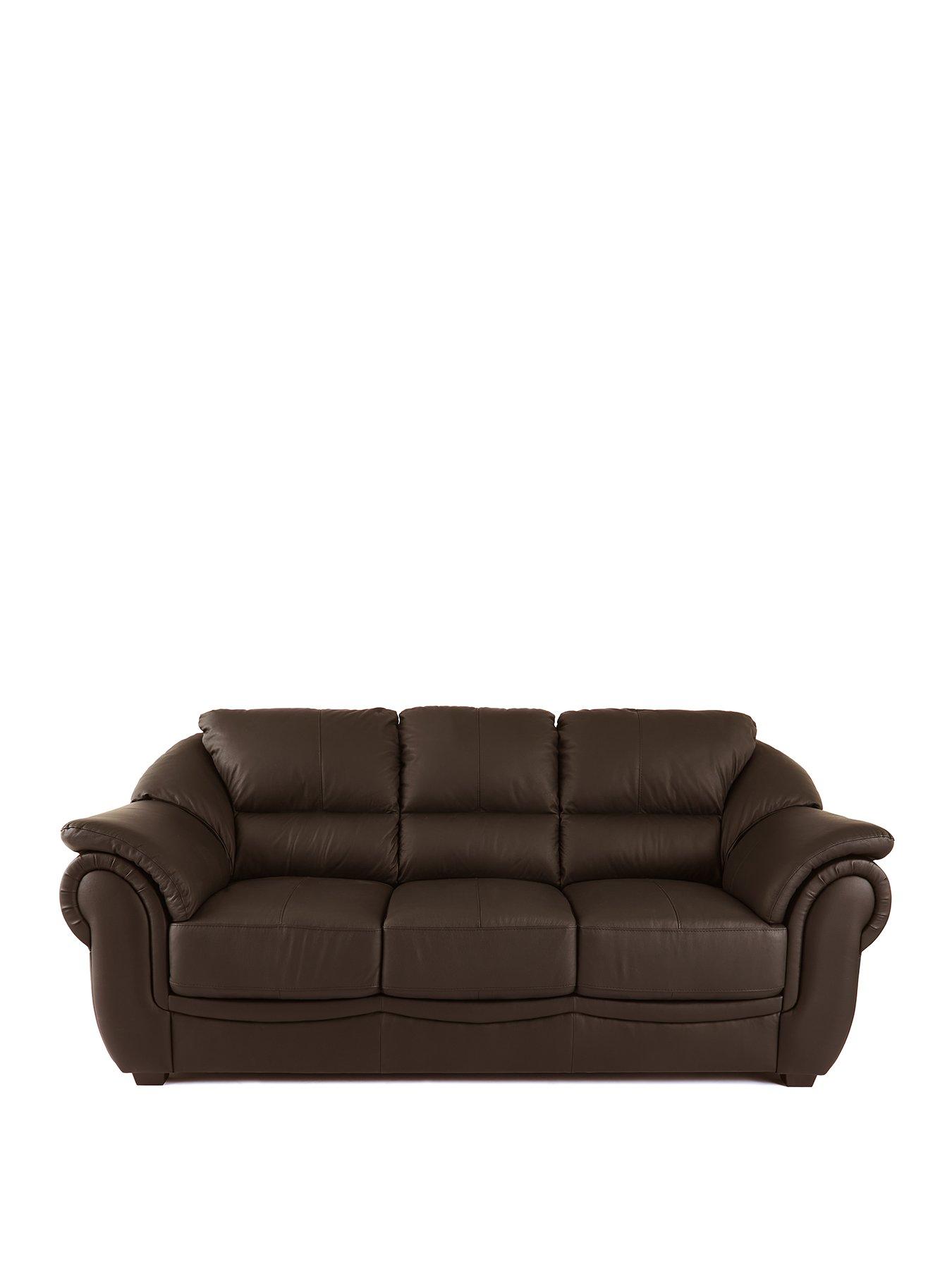 Naples Leather 3 Seater Sofa FSC Certified