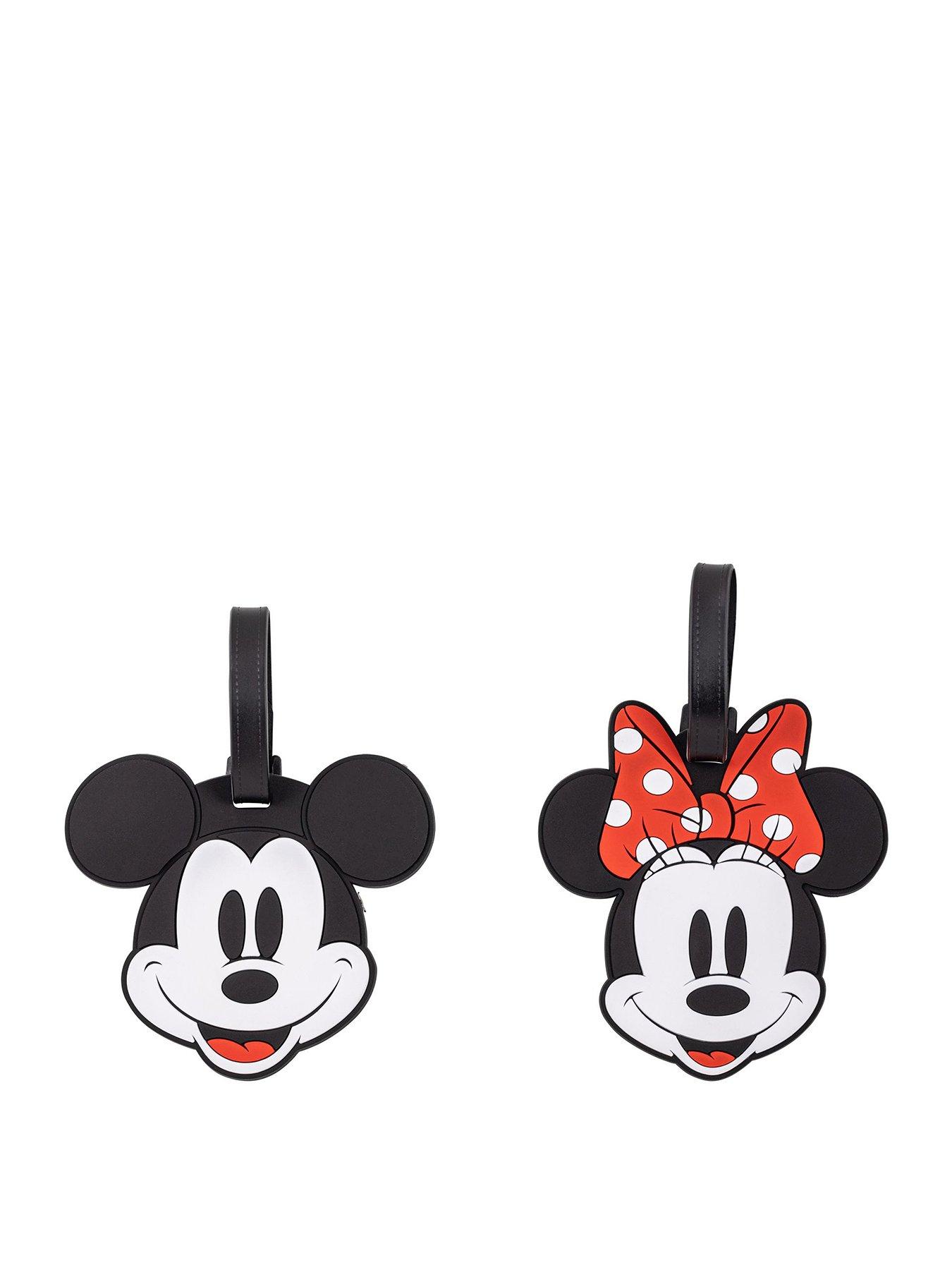 Disney Mickey and Minnie Mouse Red and Black 2 Piece Luggage Tag Set ...