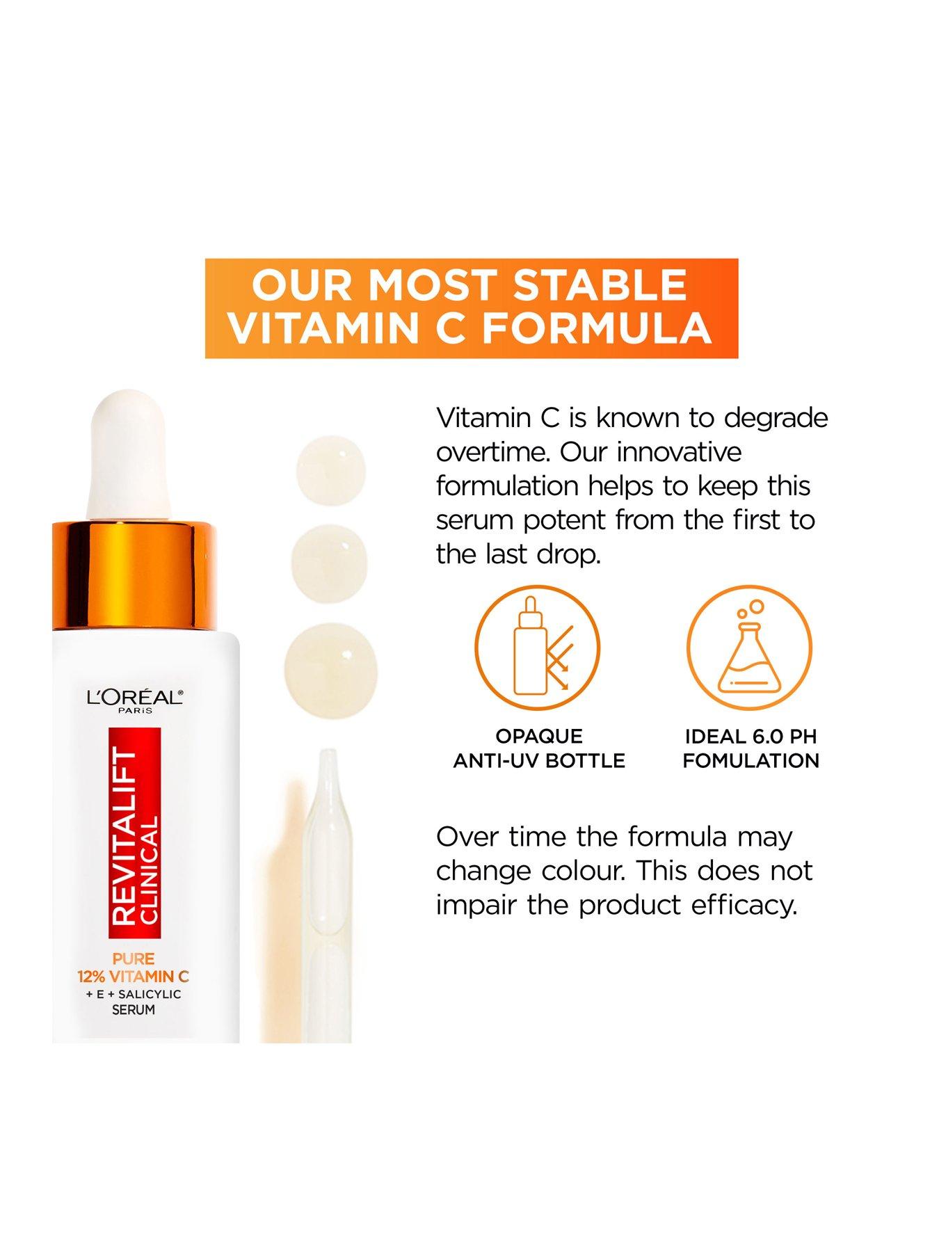 L'Oreal Paris L'Oreal Revitalift Clinical 12% Pure Vitamin C Brightening Serum 30ml | Littlewoods