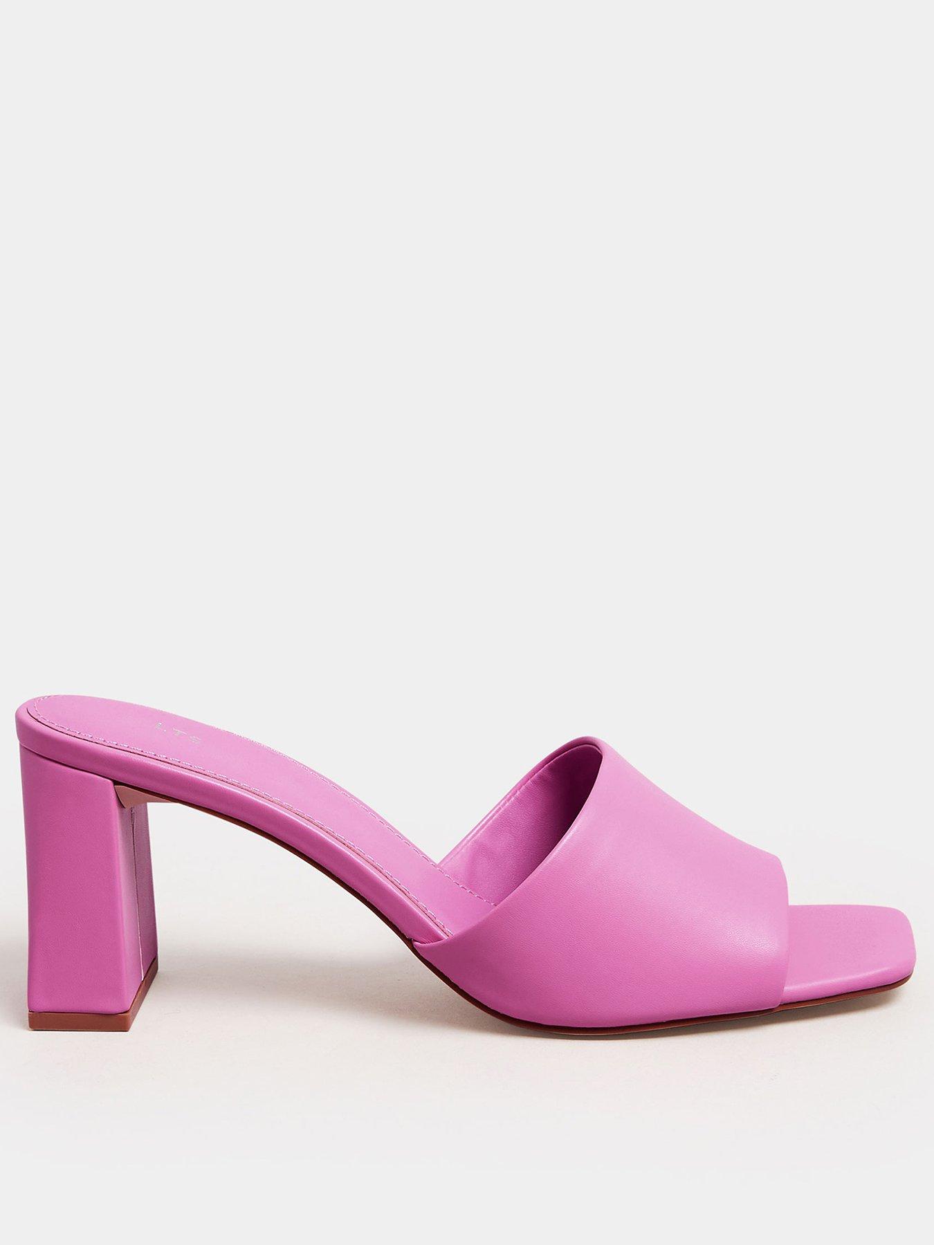 Long Tall Sally Block Mule - Pink | Littlewoods