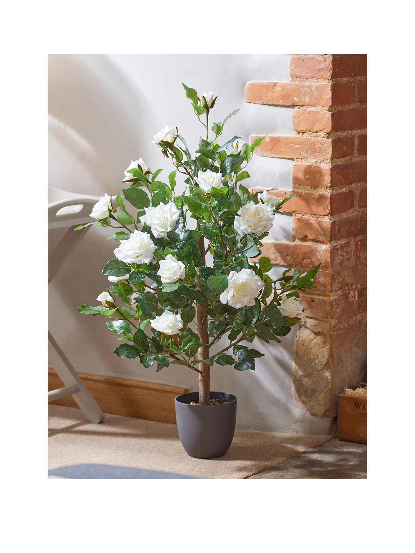 Smart Garden 80cm White Faux Rose Tree | littlewoods.com