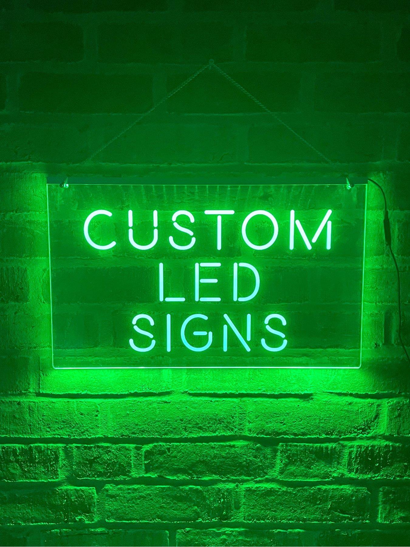 Love Abode Personalised LED Illuminated Custom Sign | Littlewoods