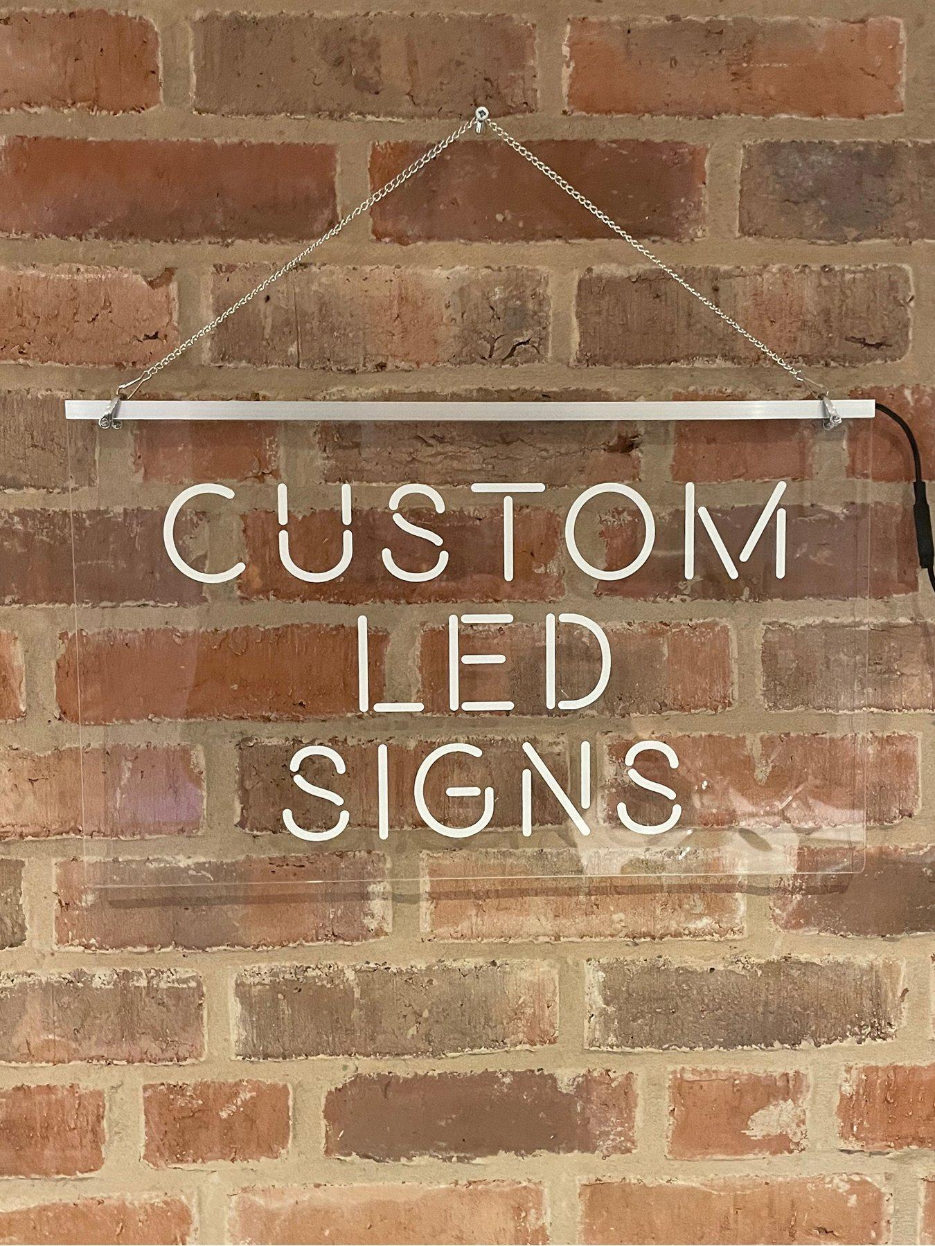Love Abode Personalised LED Illuminated Custom Sign | Littlewoods