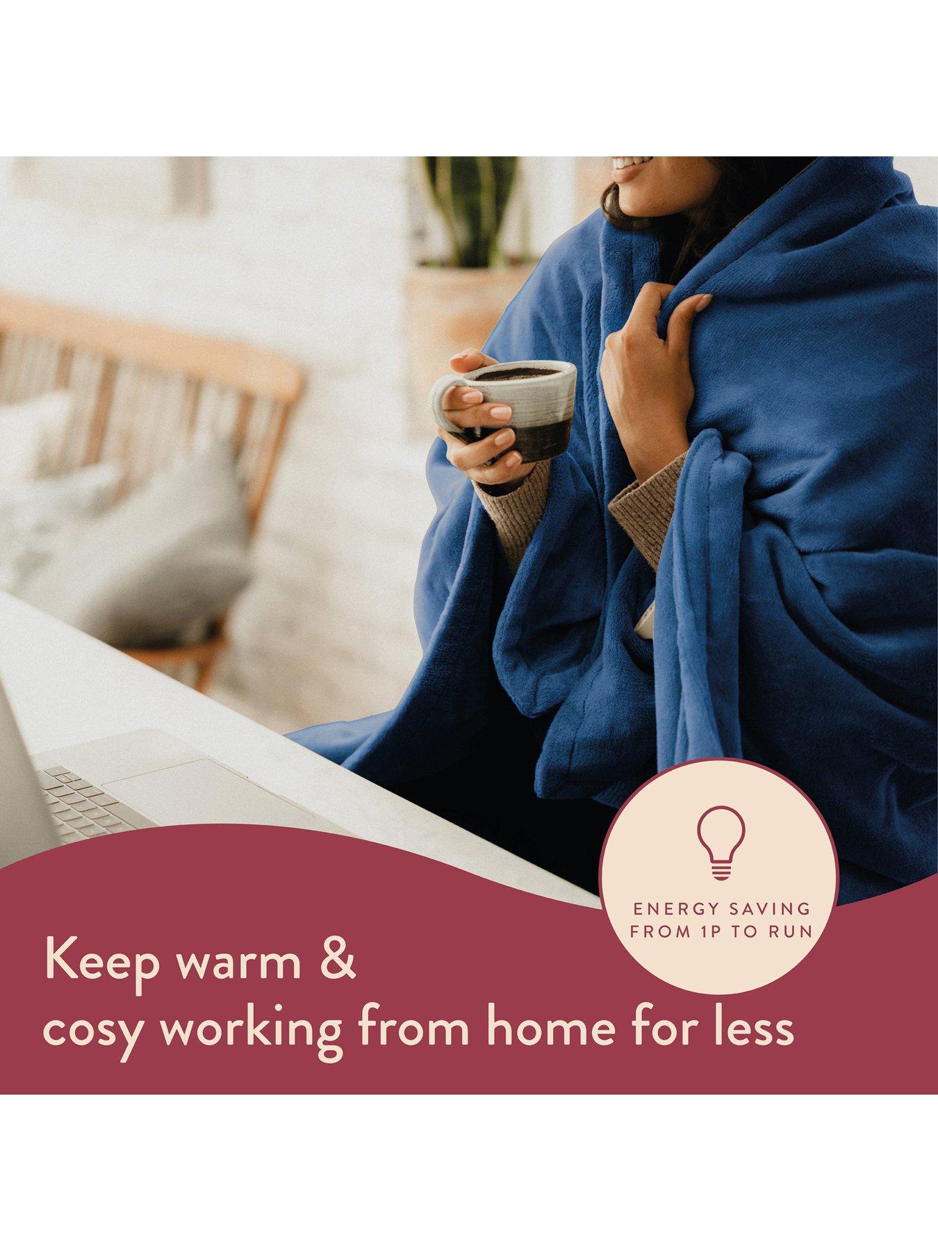 Dreamland Relaxwell Luxury Heated Navy Throw | Littlewoods