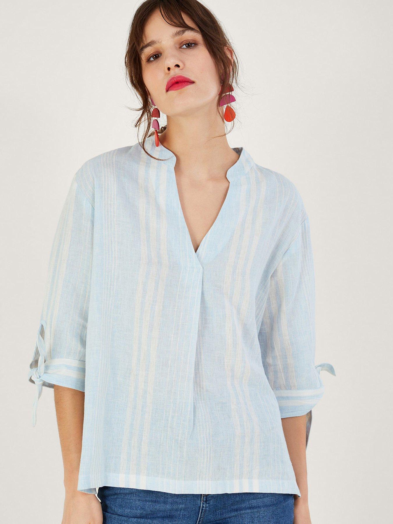 Monsoon Linen Stripe Top | littlewoods.com