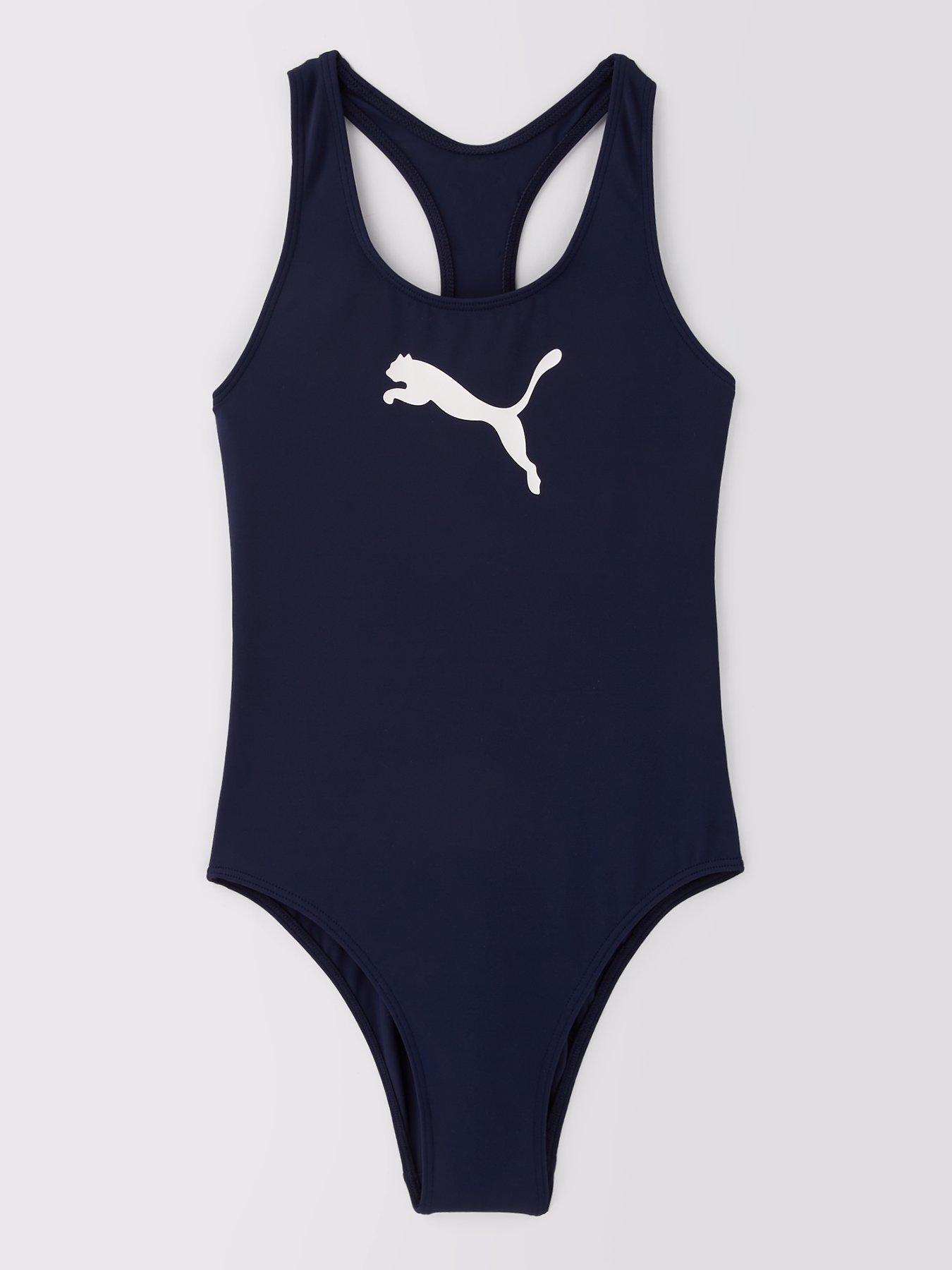 Puma Girls Racerback Swimsuit - Navy | littlewoods.com