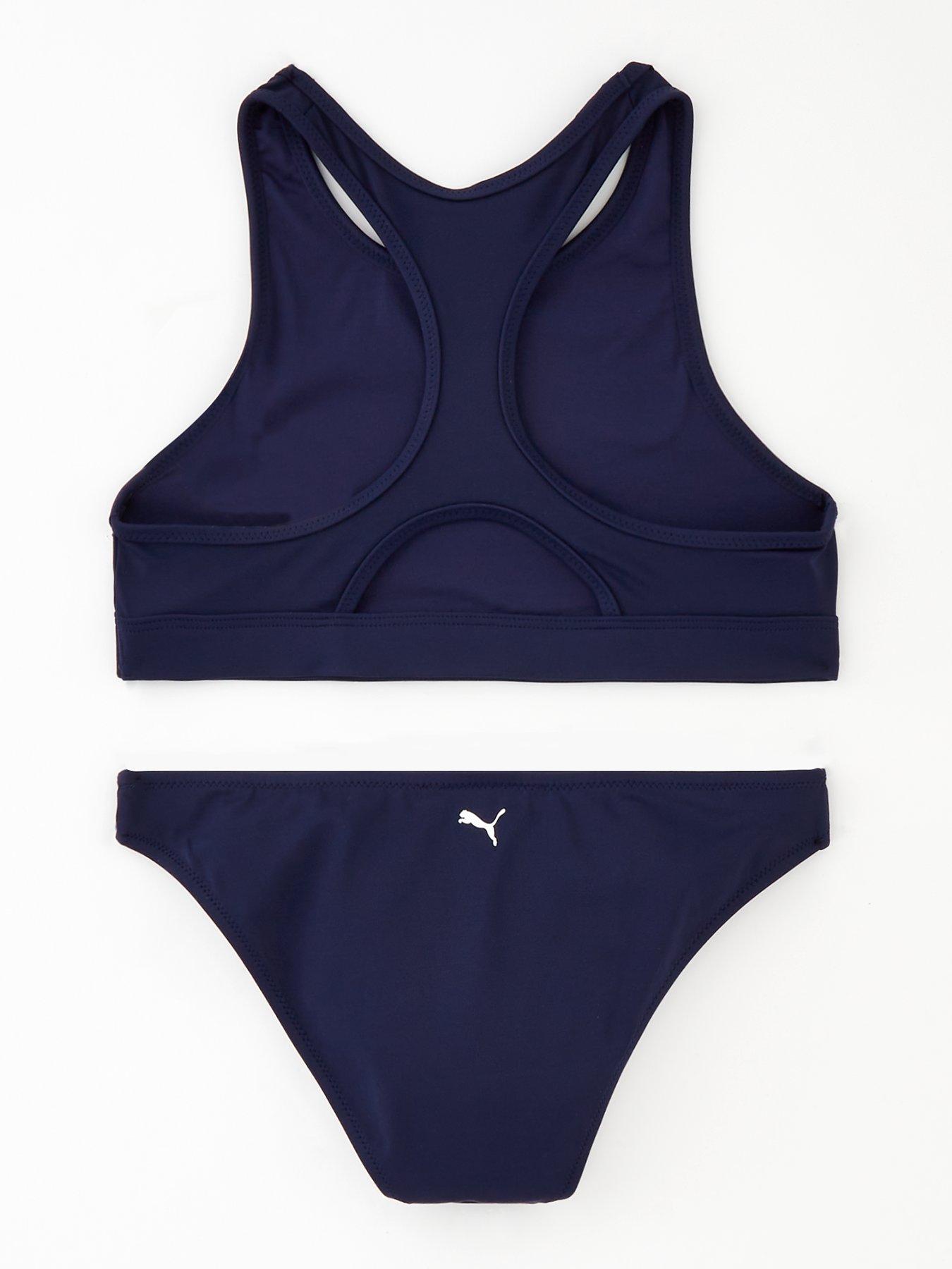 Puma Girls Racerback Bikini Set - Navy | littlewoods.com