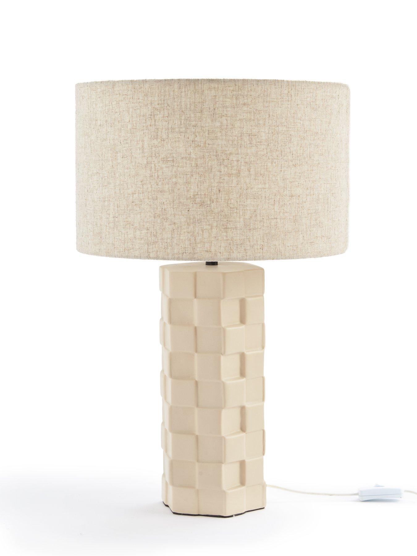 Very Home Checker Board Ceramic Table Lamp | Littlewoods