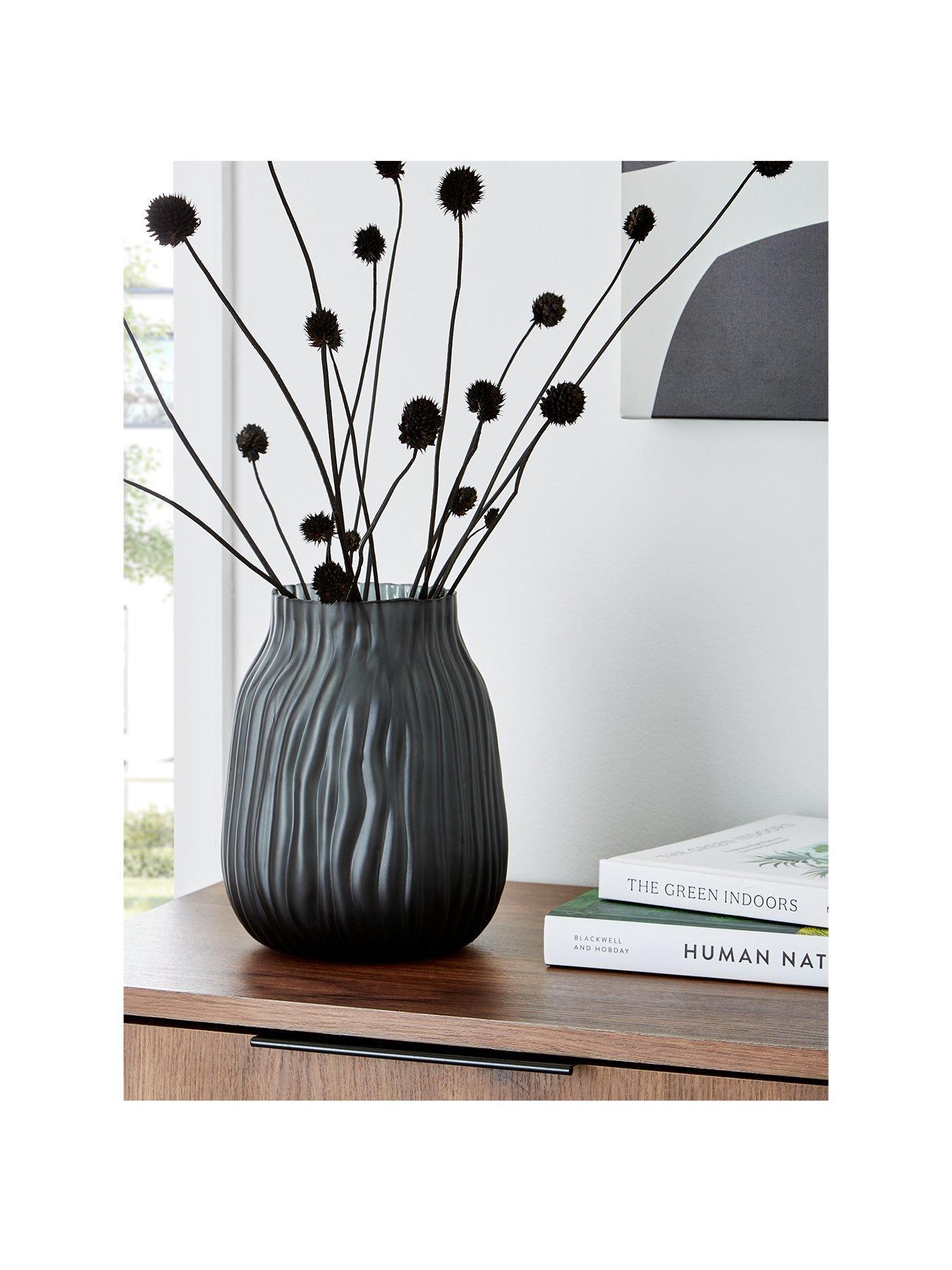 Very Home Ribbed Glass Vase | littlewoods.com