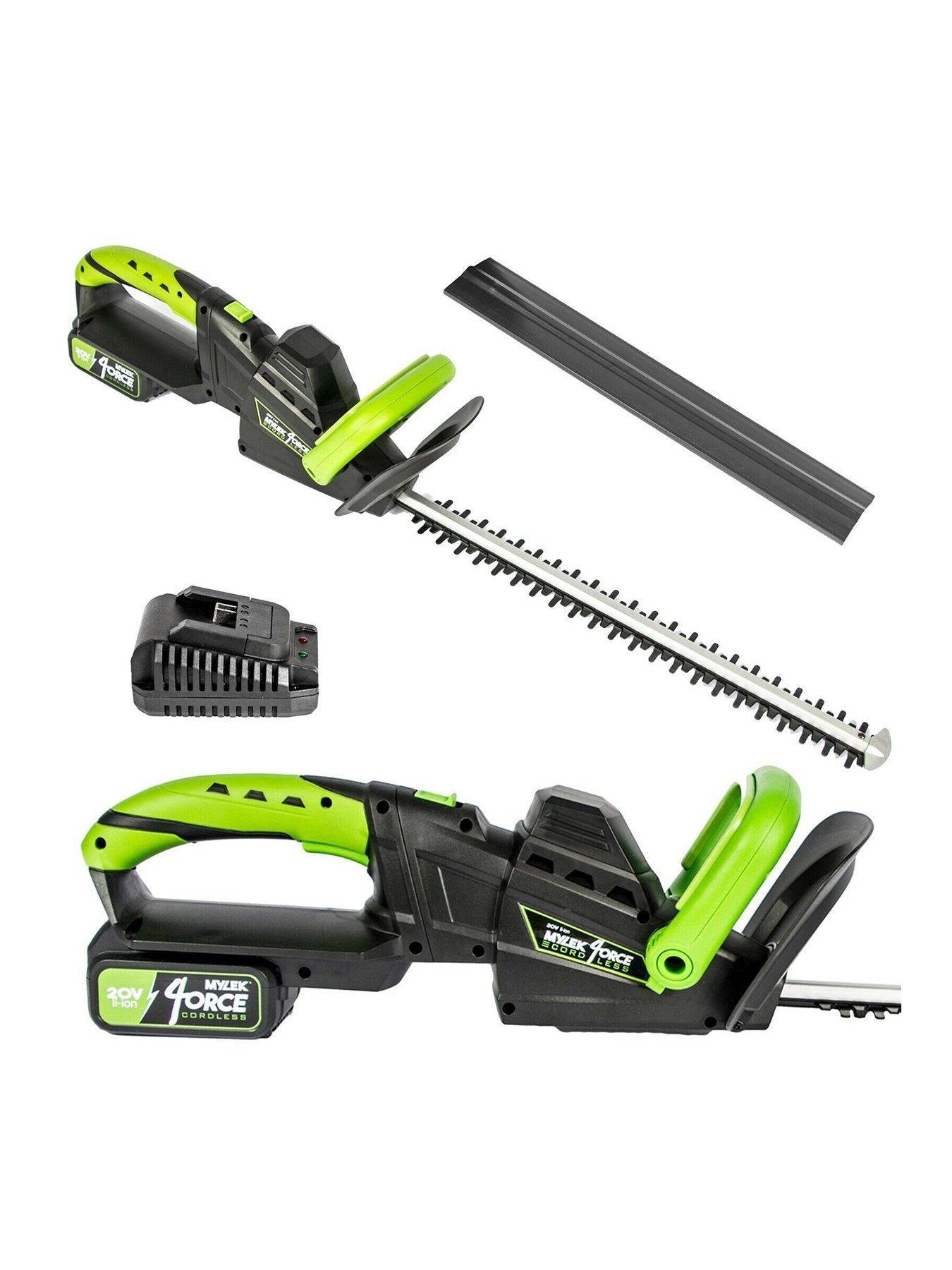 Mylek Cordless Hedge Trimmer 20V Electric Cutter 4000mAh Lithium-Ion ...