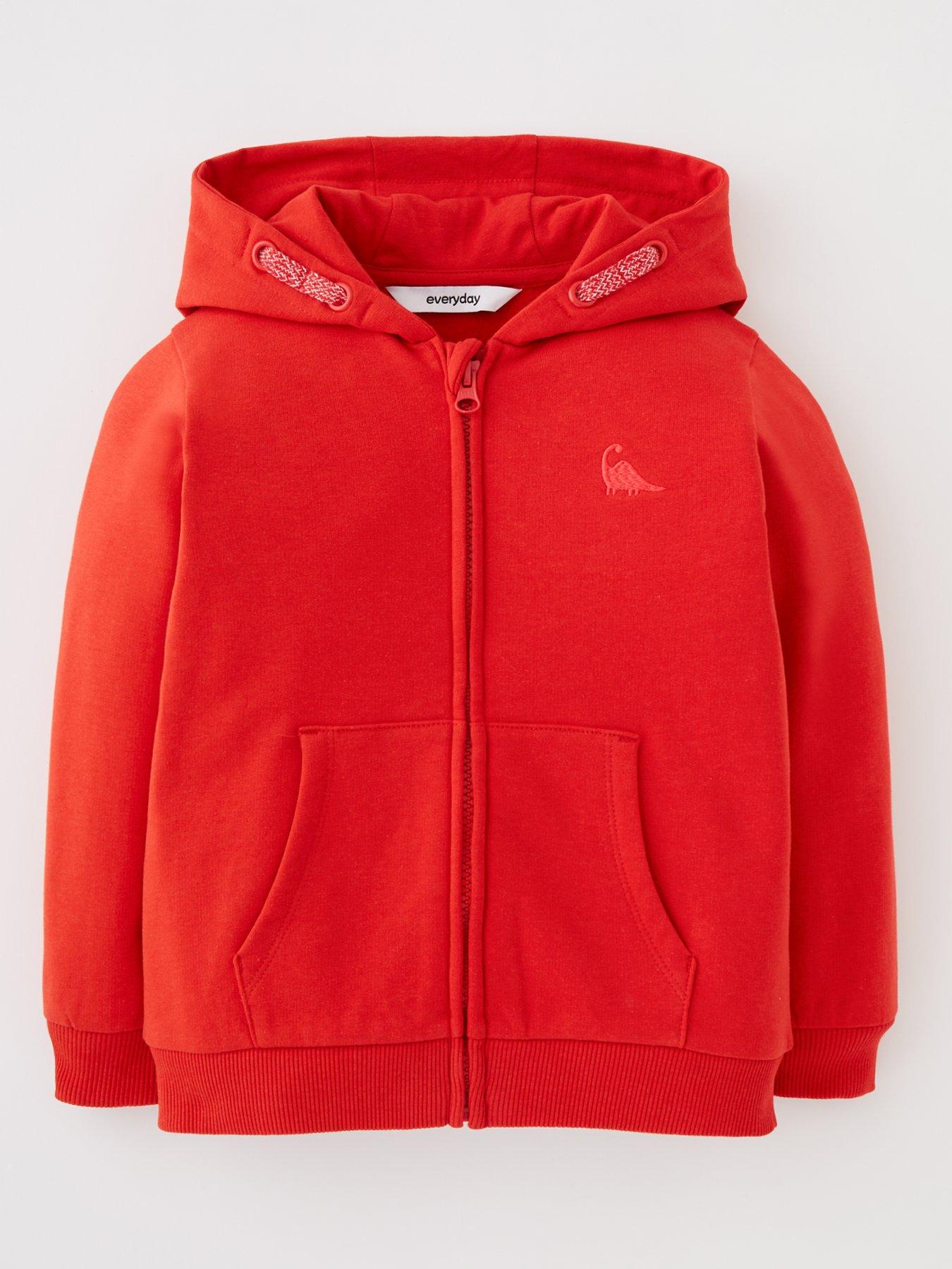 Everyday Boys Essential Red Hooded Zip Through | littlewoods.com