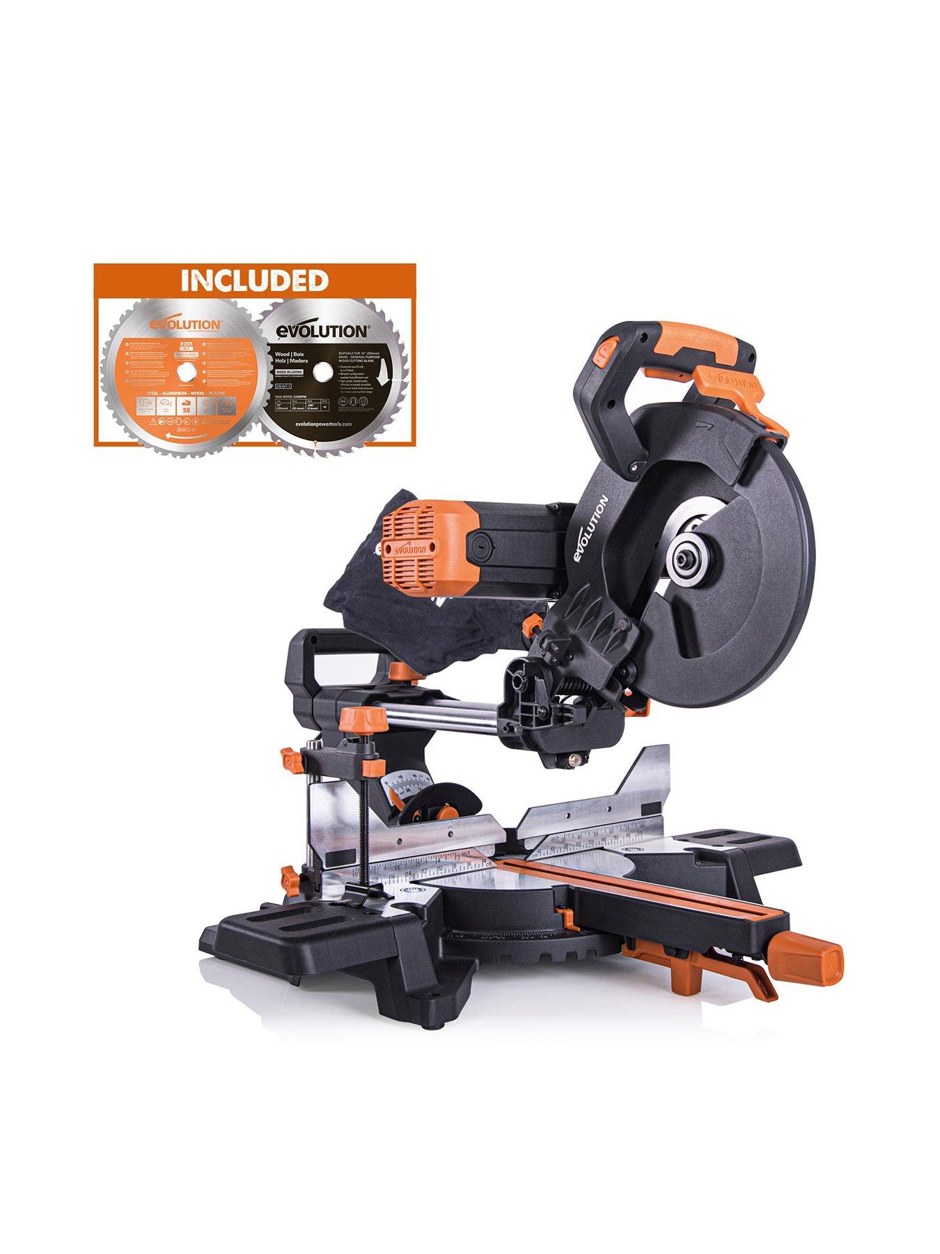 EVOLUTION R255SMS-DB+ Pro-Pack 255mm Multi-Material Double Bevel ...