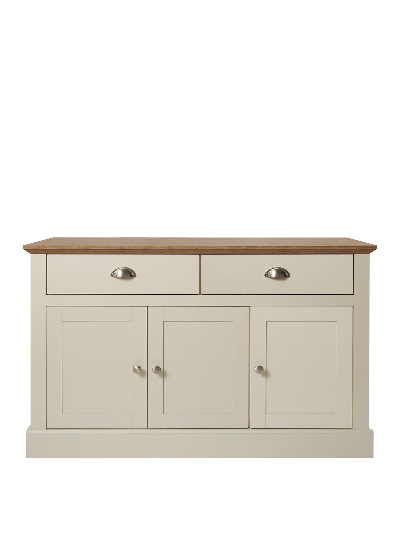 Very Home Crawford Large Sideboard - Ivory/Oak | littlewoods.com