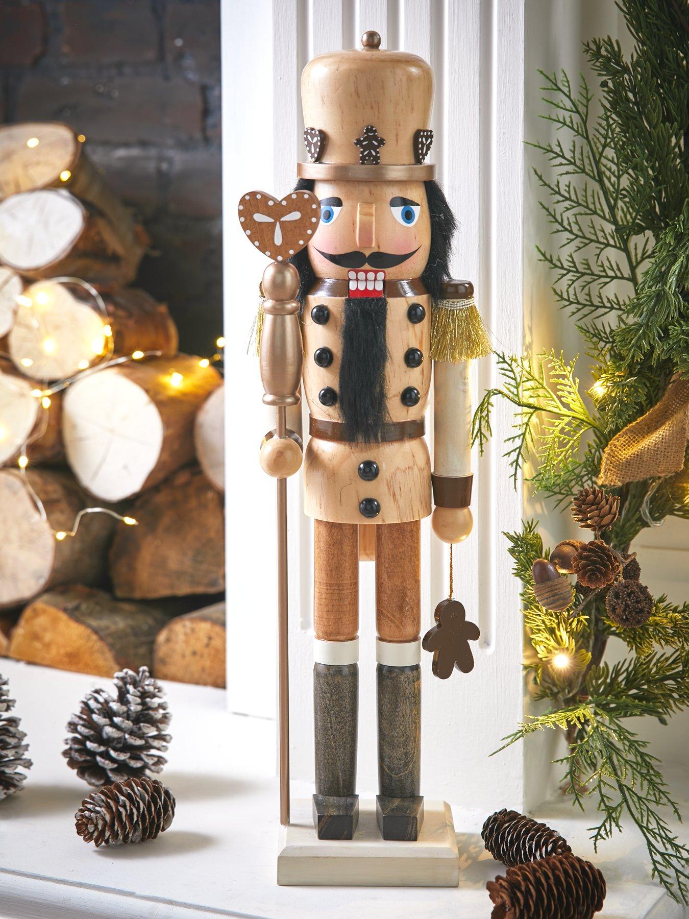 Very Home 50 cm Christmas Nutcracker Decoration - Natural | littlewoods.com