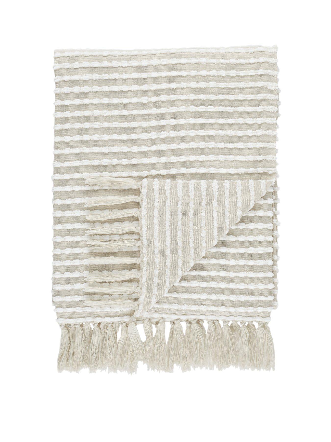 Catherine Lansfield Stab Stitch Throw | littlewoods.com