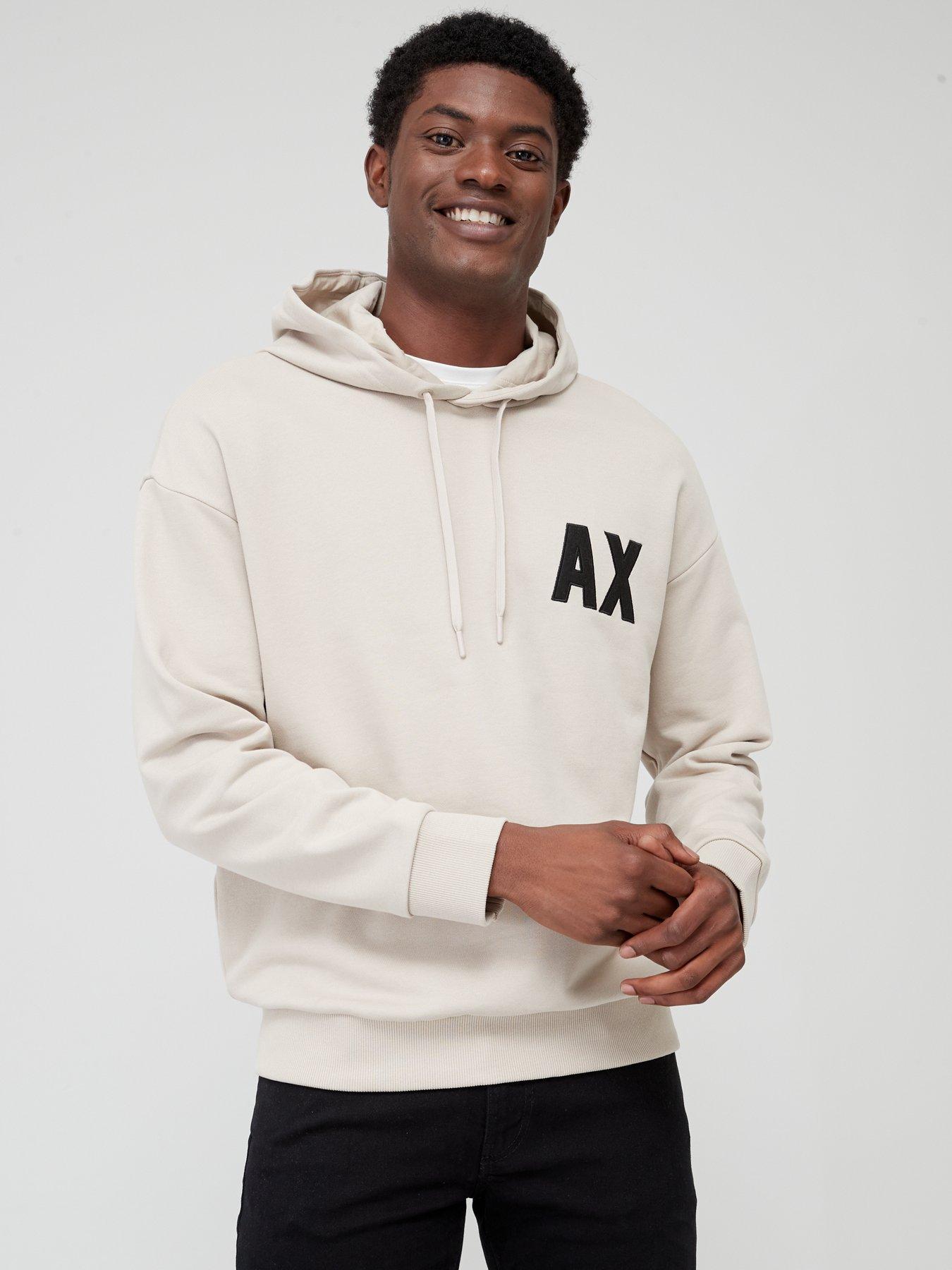 Armani Exchange AX Logo Overhead Hoodie | littlewoods.com
