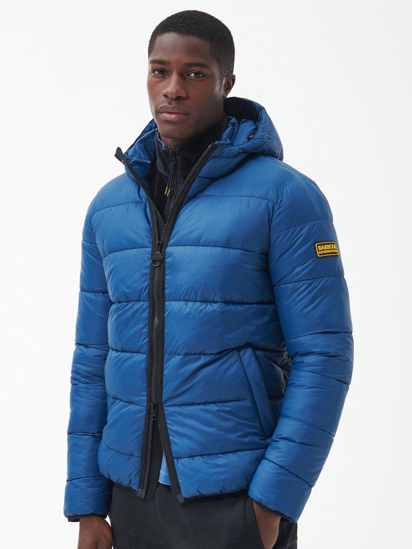 Barbour International Bobber Hooded Padded Jacket - Bright Blue ...