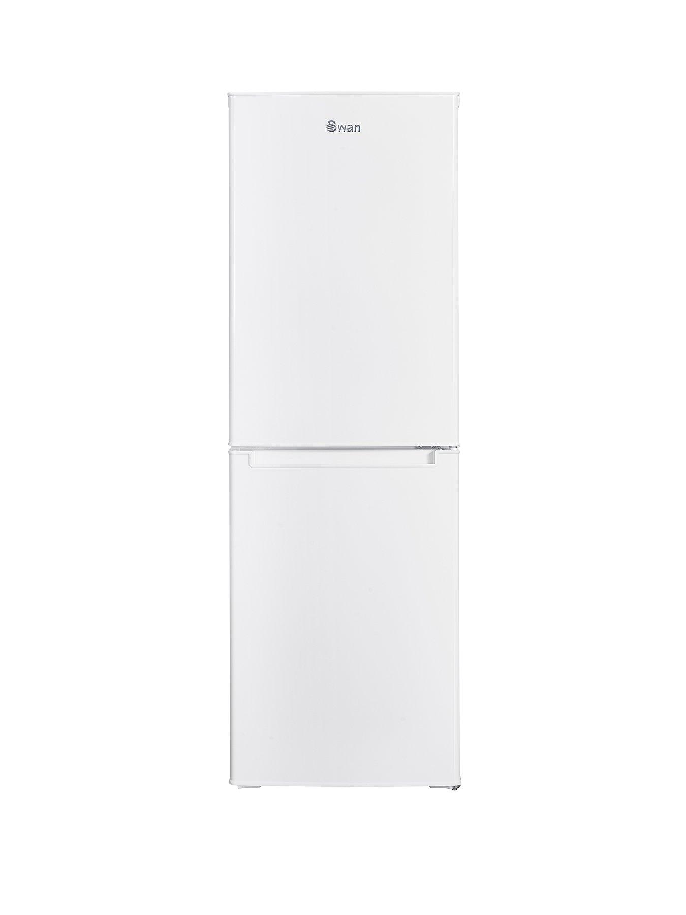 Swan SR15690W 48cm Wide, 144cm High, 50/50 Split Compact Fridge Freezer ...