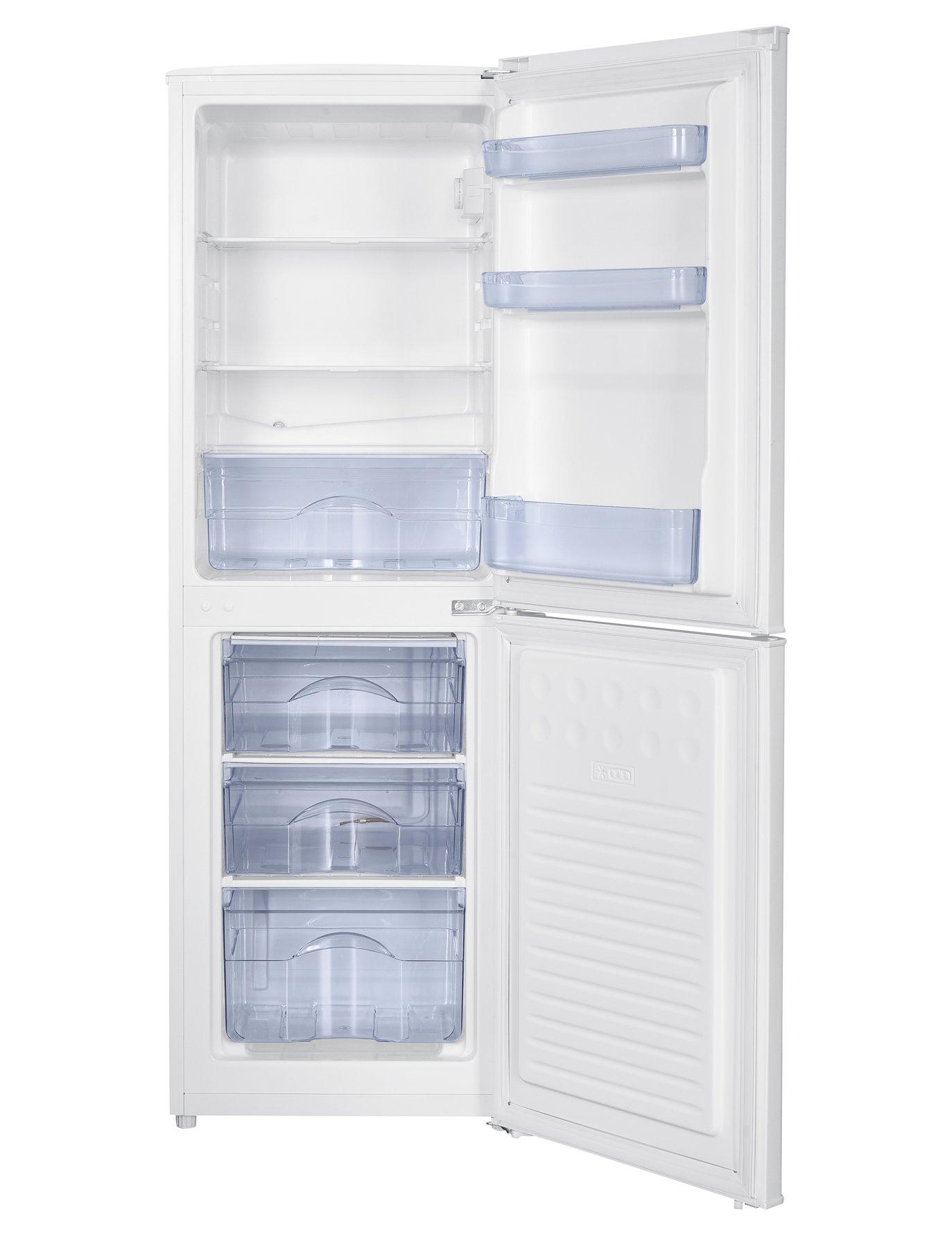 Swan SR15690W 48cm Wide, 144cm High, 50/50 Split Compact Fridge Freezer ...