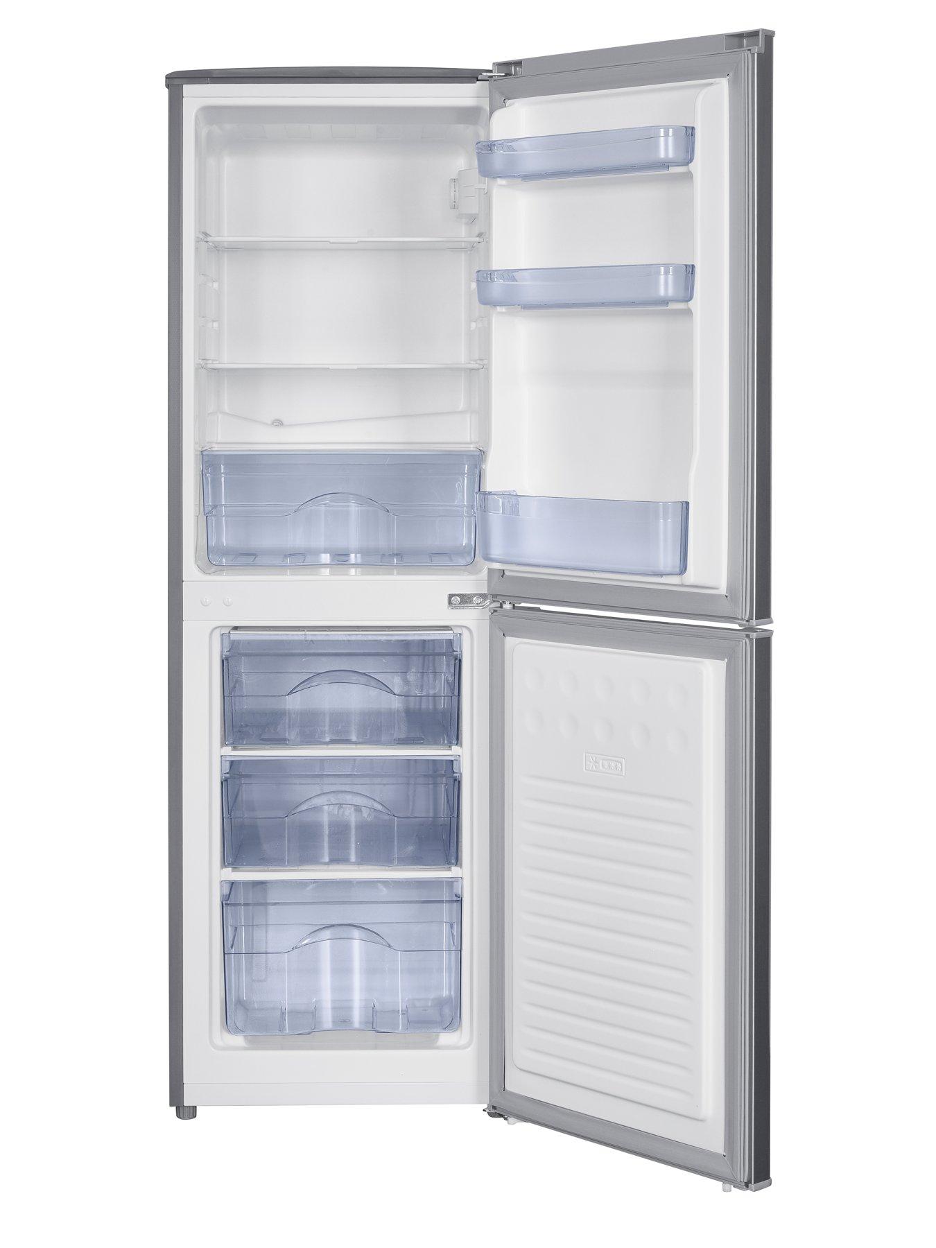 Swan SR15690S 48cm Wide, 144cm High, 50/50 Split Compact Fridge Freezer ...