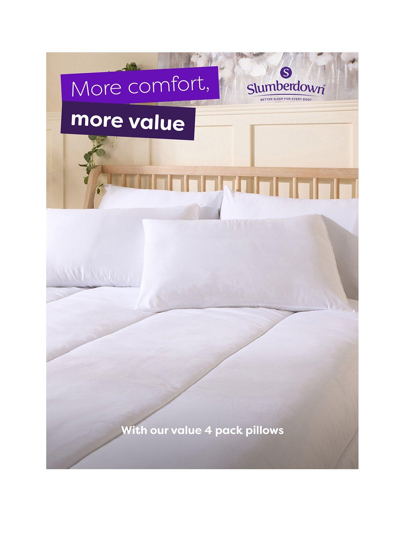 Slumberdown Cosy Nights Super Support Pack of 4 Pillows - White ...